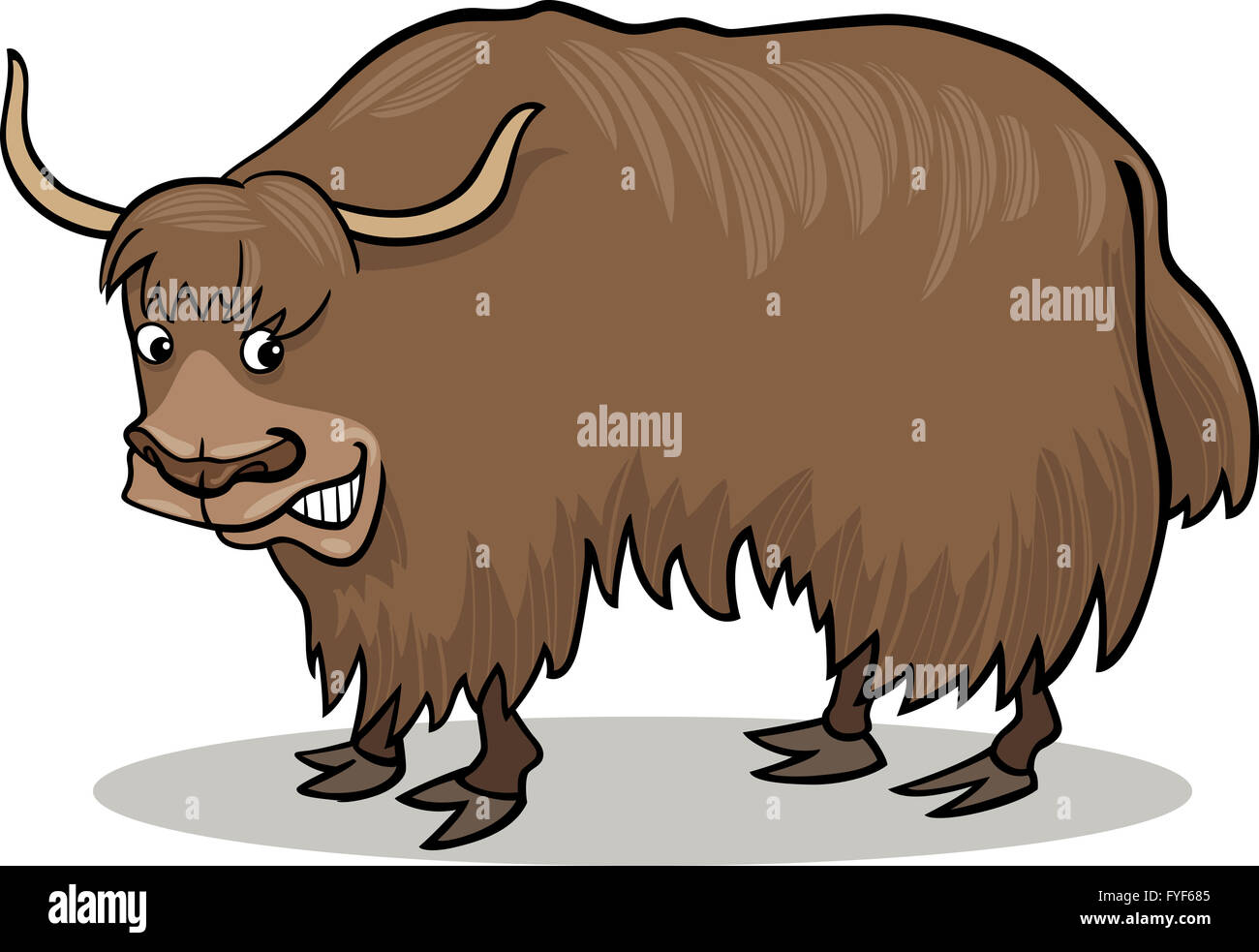 Yak Animal Cartoon Character High Resolution Stock Photography and ...