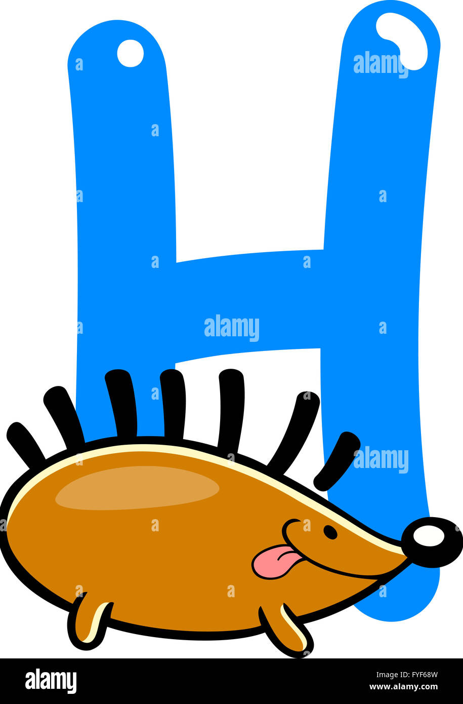 Letter h hedgehog hi-res stock photography and images - Alamy