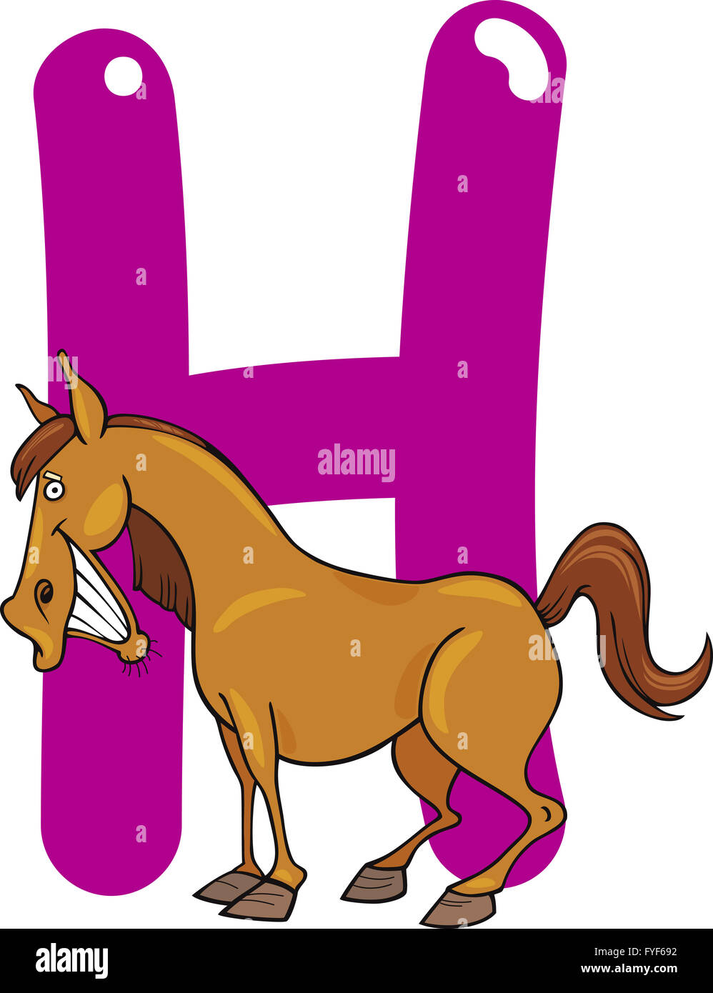 H for horse Stock Photo - Alamy