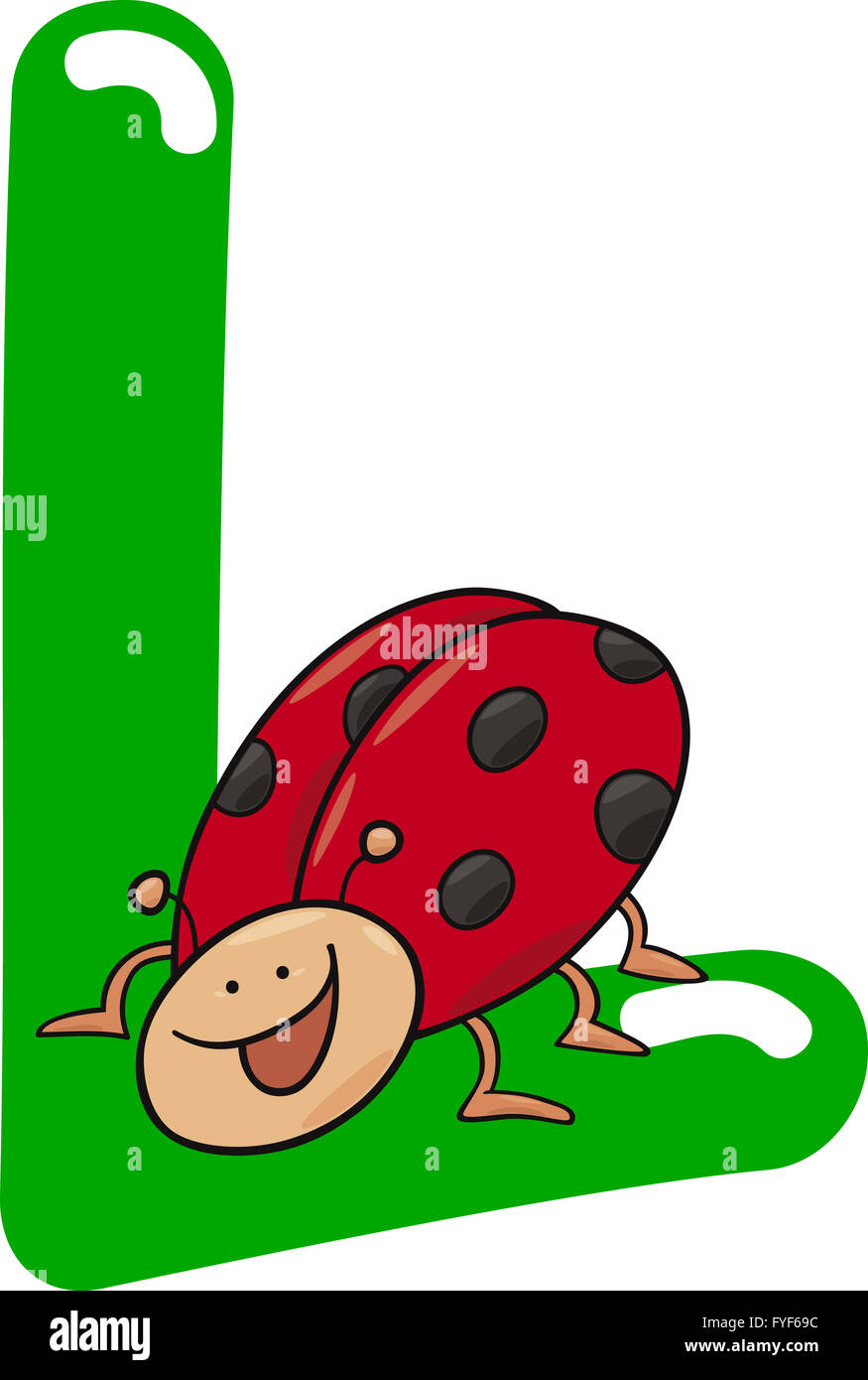 L for ladybug Stock Photo - Alamy