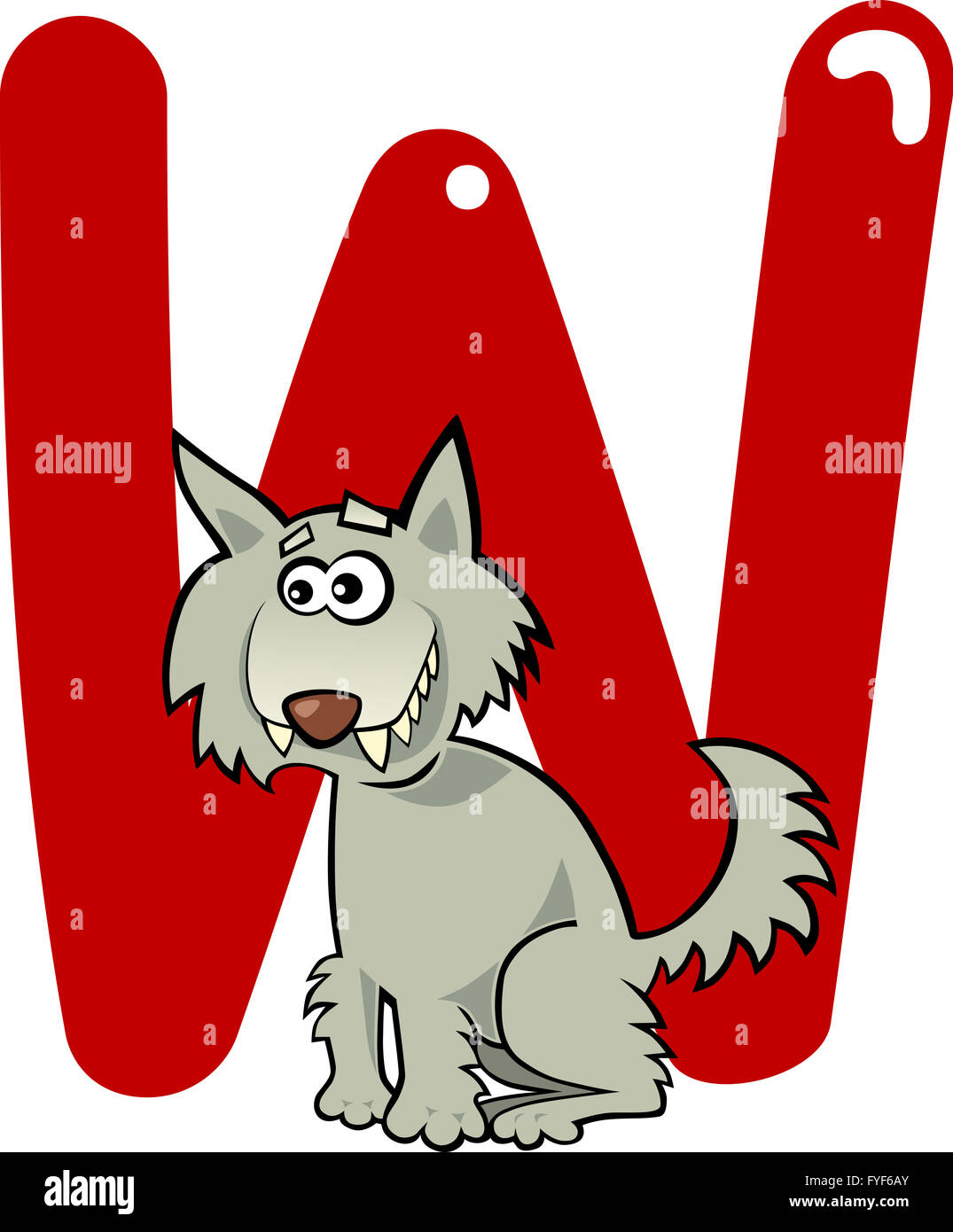 W for wolf Stock Photo - Alamy