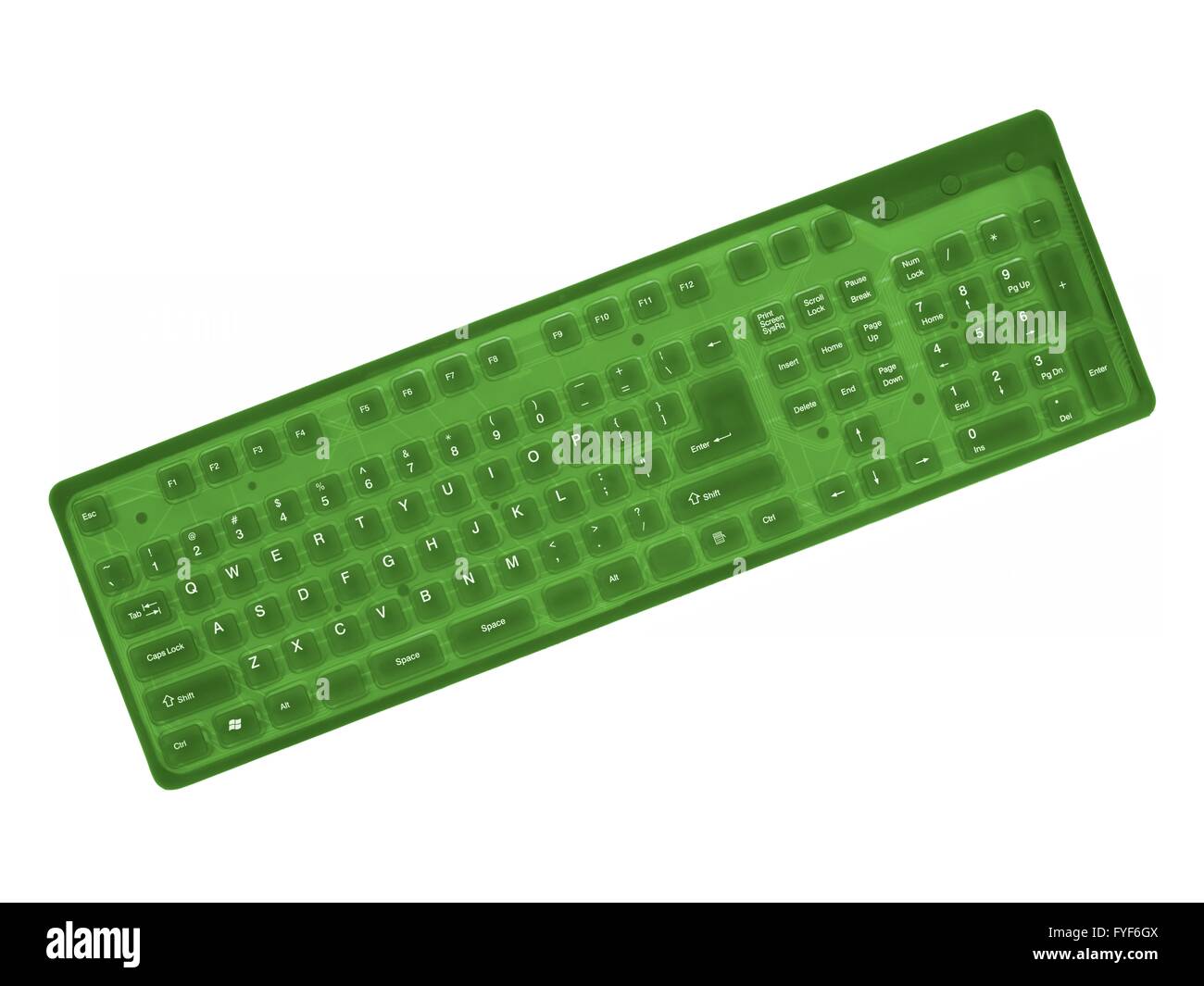 A plastic keyboard against a white background Stock Photo - Alamy