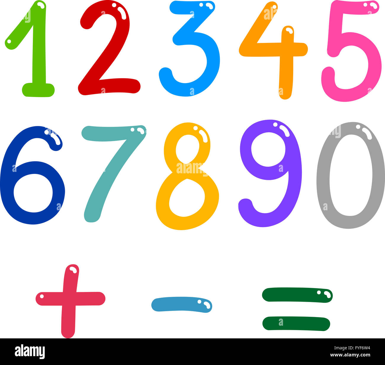 numbers from zero to nine Stock Photo - Alamy