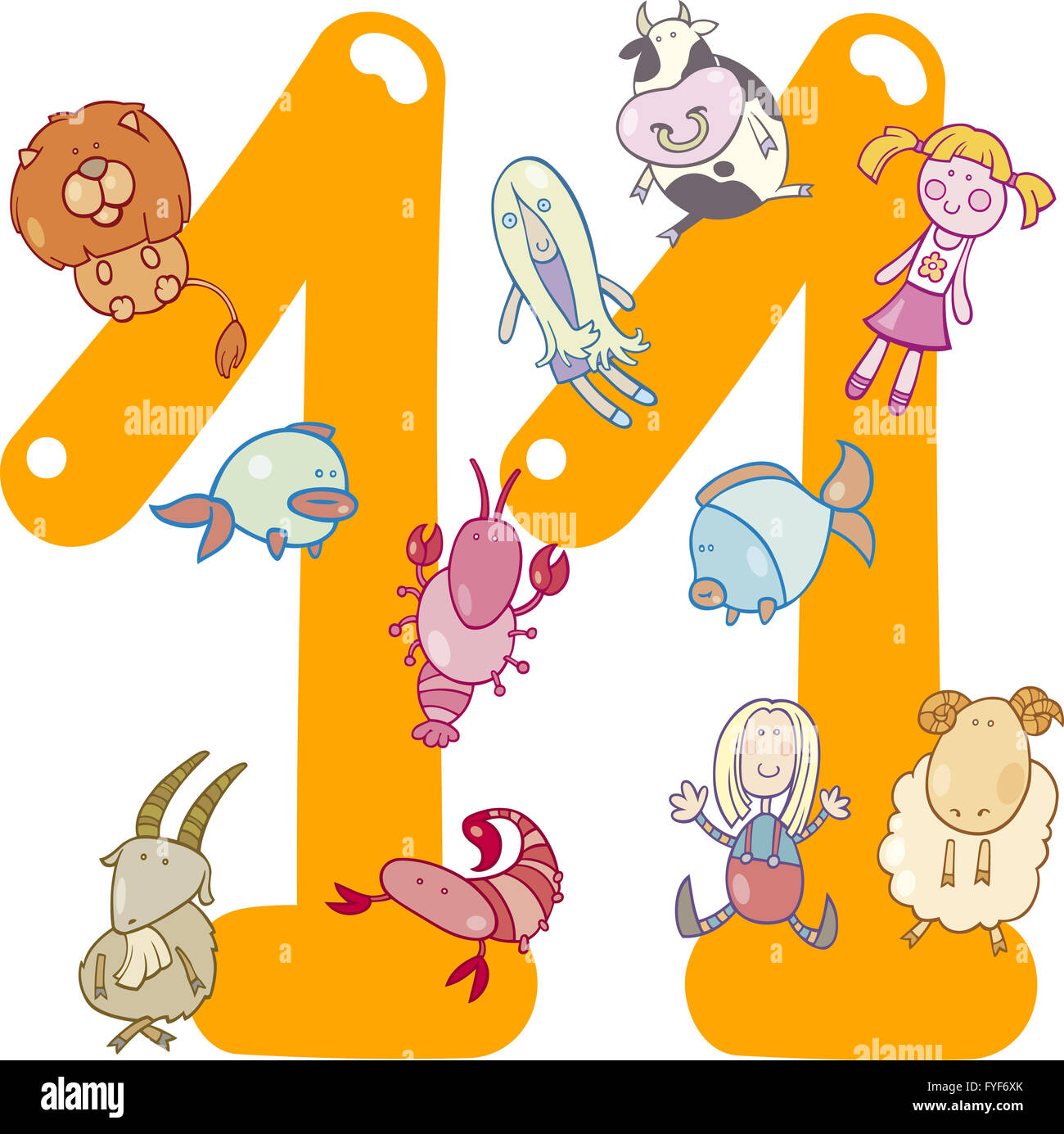 number eleven and 11 toys Stock Photo - Alamy