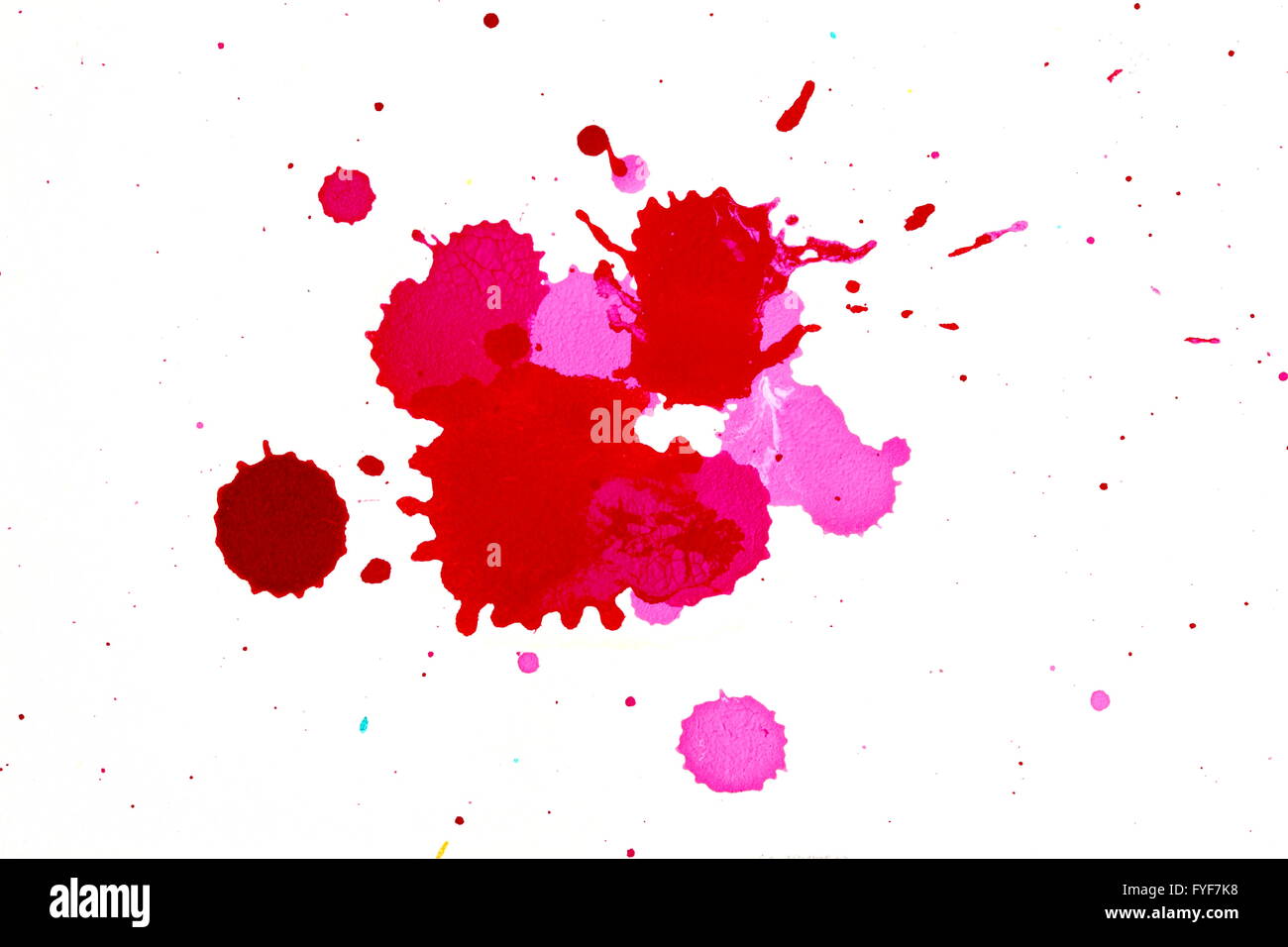 red and pink ink blot Stock Photo - Alamy