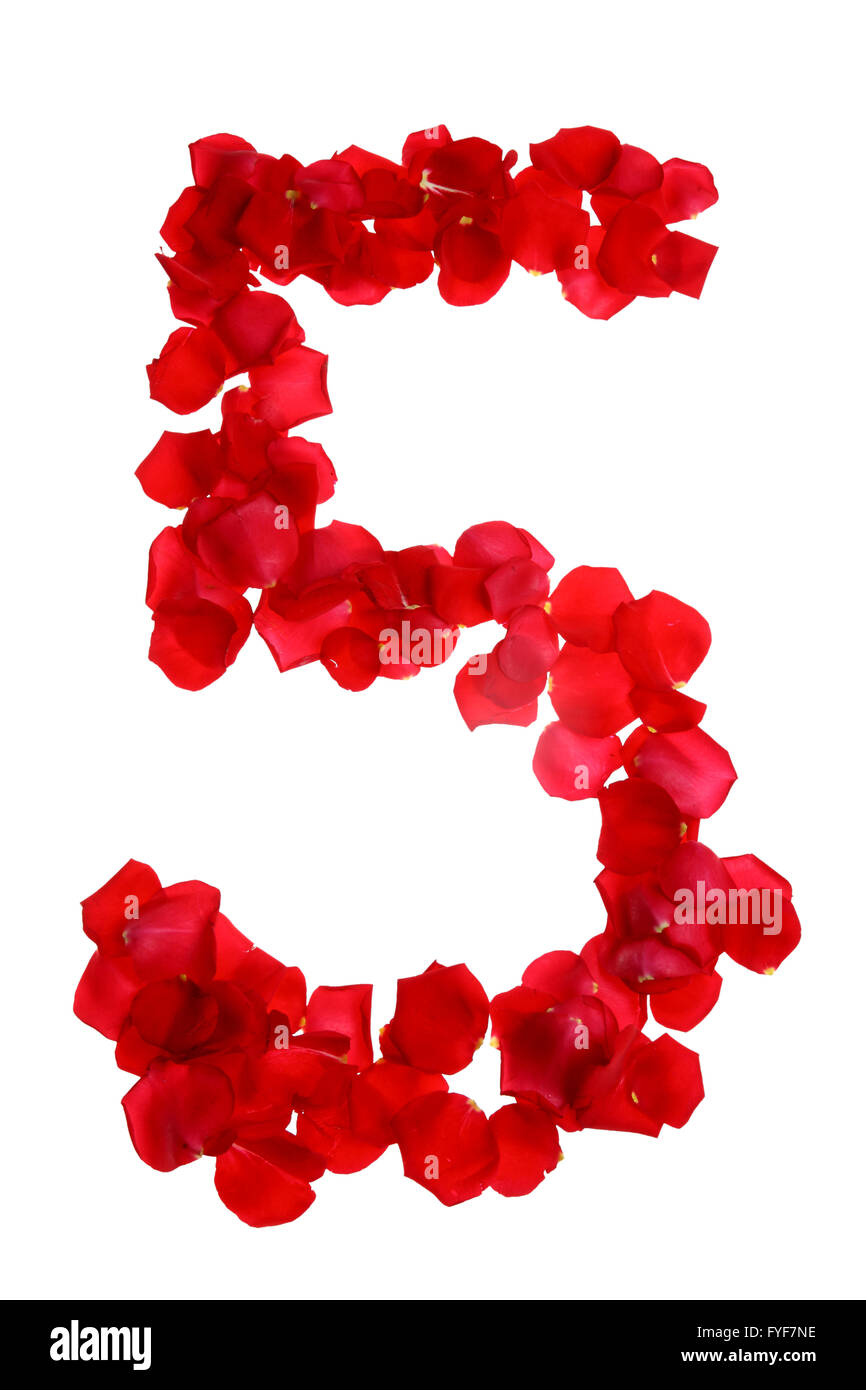 very romantic number rose petals Stock Photo - Alamy