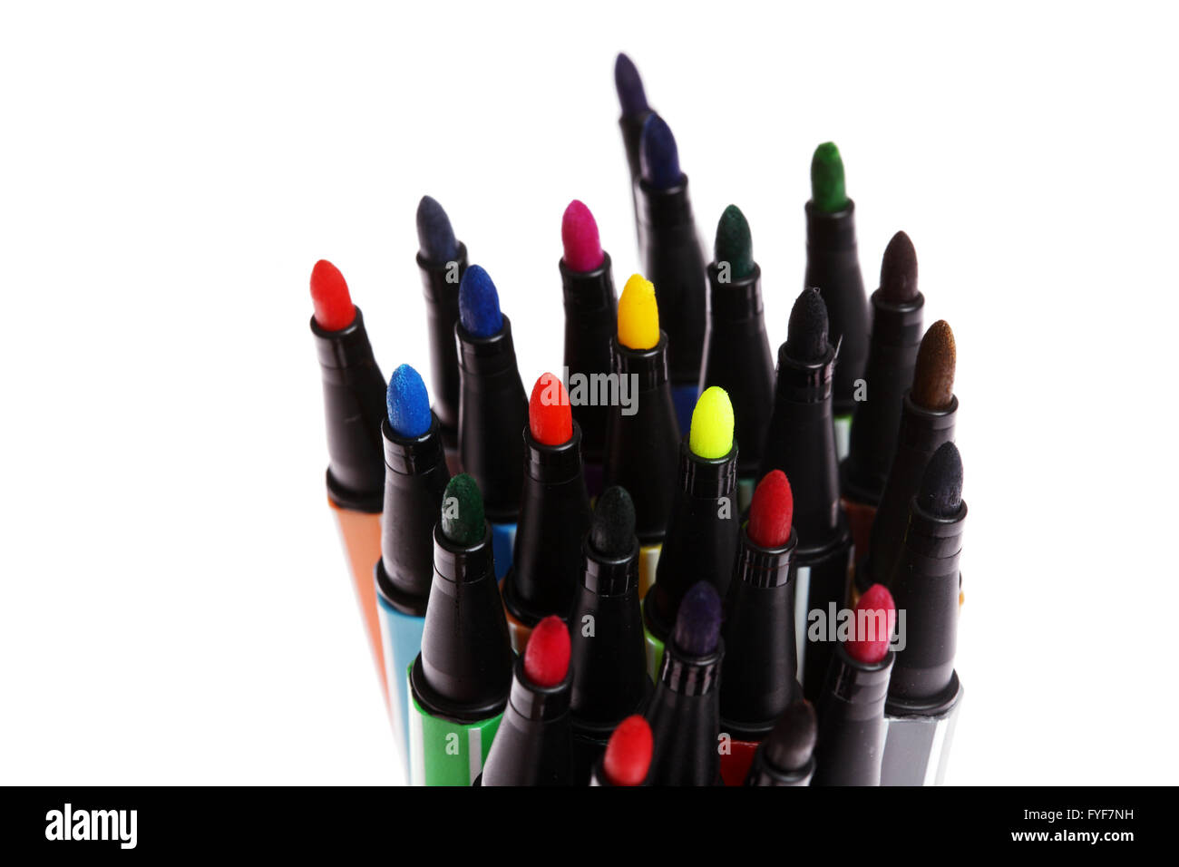 many colorful pens Stock Photo - Alamy