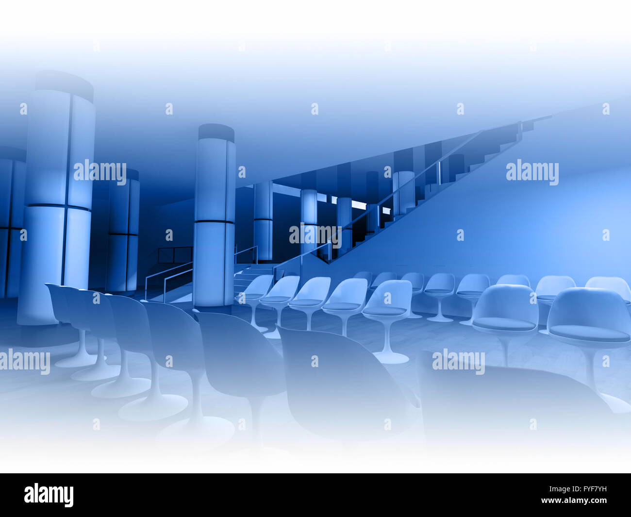 Hospital waiting room, conceptual architecture, clean space Stock Photo ...