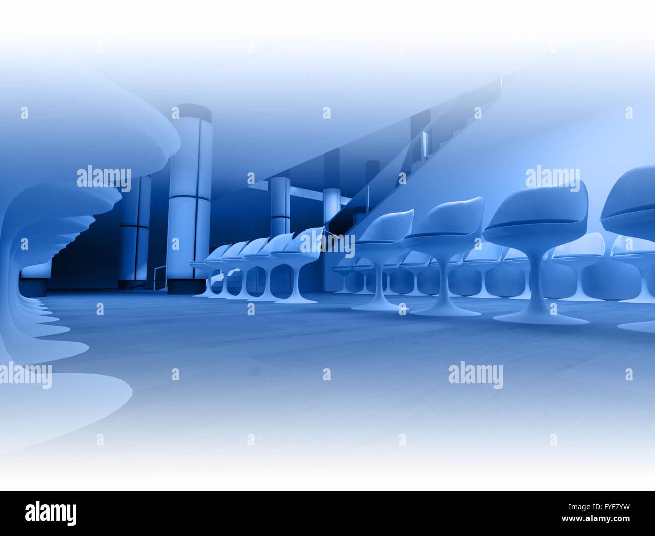 Hospital waiting room, conceptual architecture, clean space Stock Photo ...