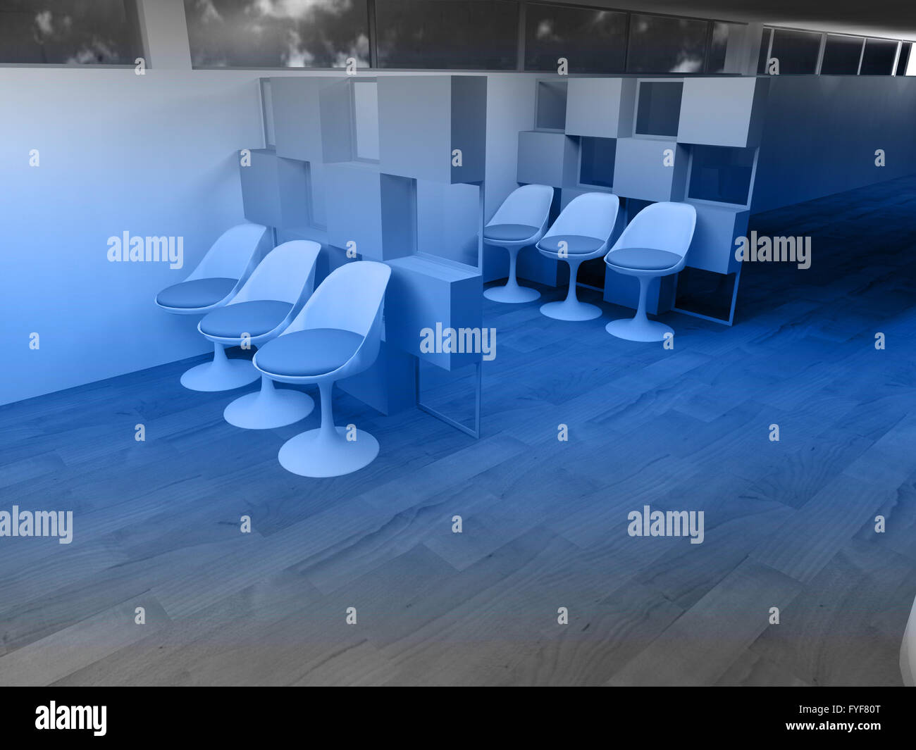 Hospital waiting room, conceptual architecture, clean space Stock Photo ...