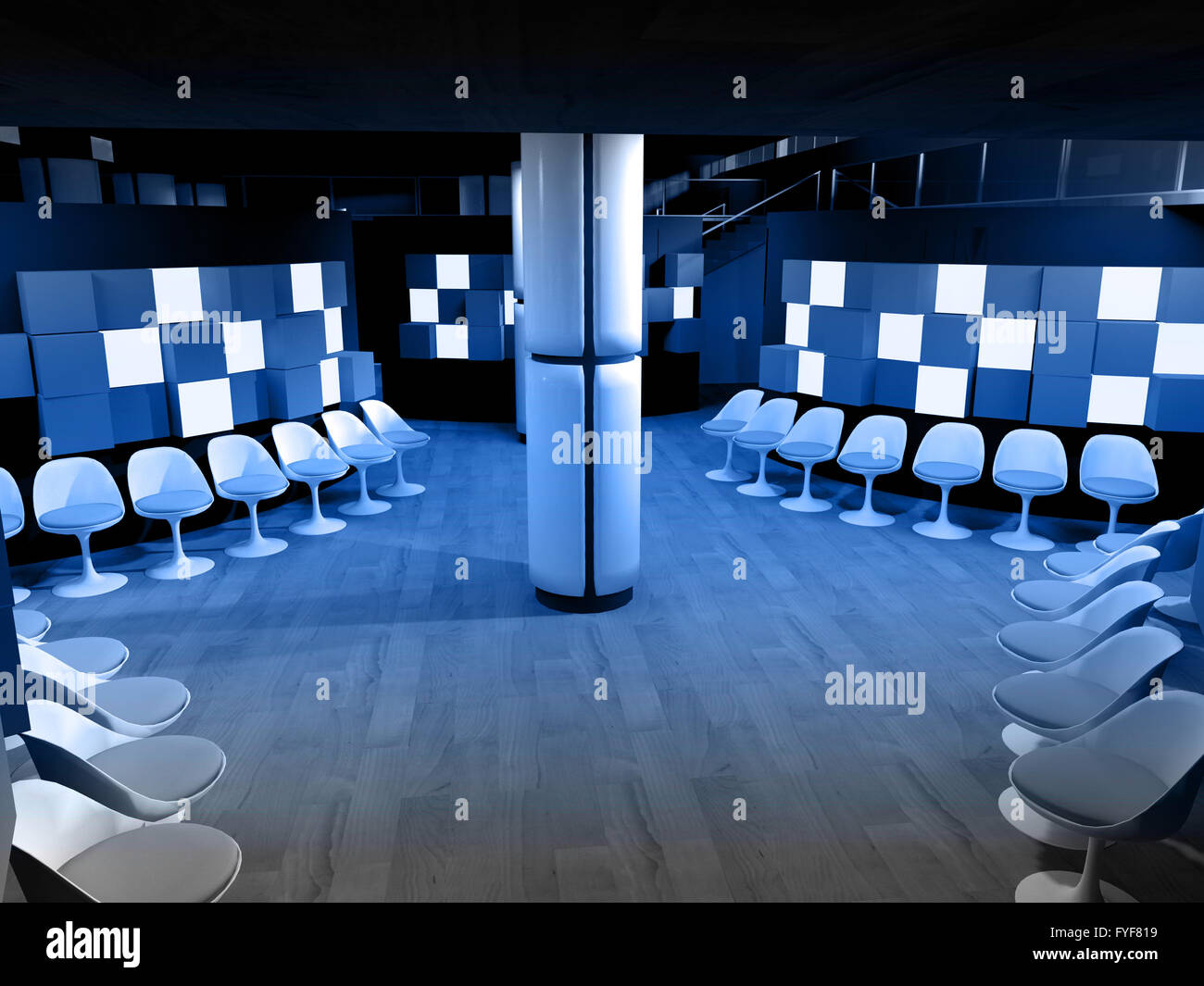 Hospital waiting room, conceptual architecture, clean space Stock Photo ...