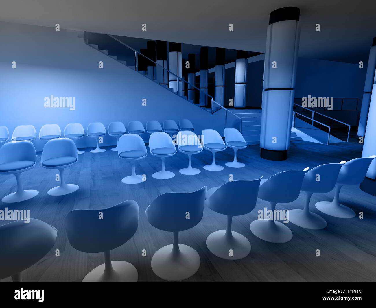 Hospital waiting room, conceptual architecture, clean space Stock Photo ...