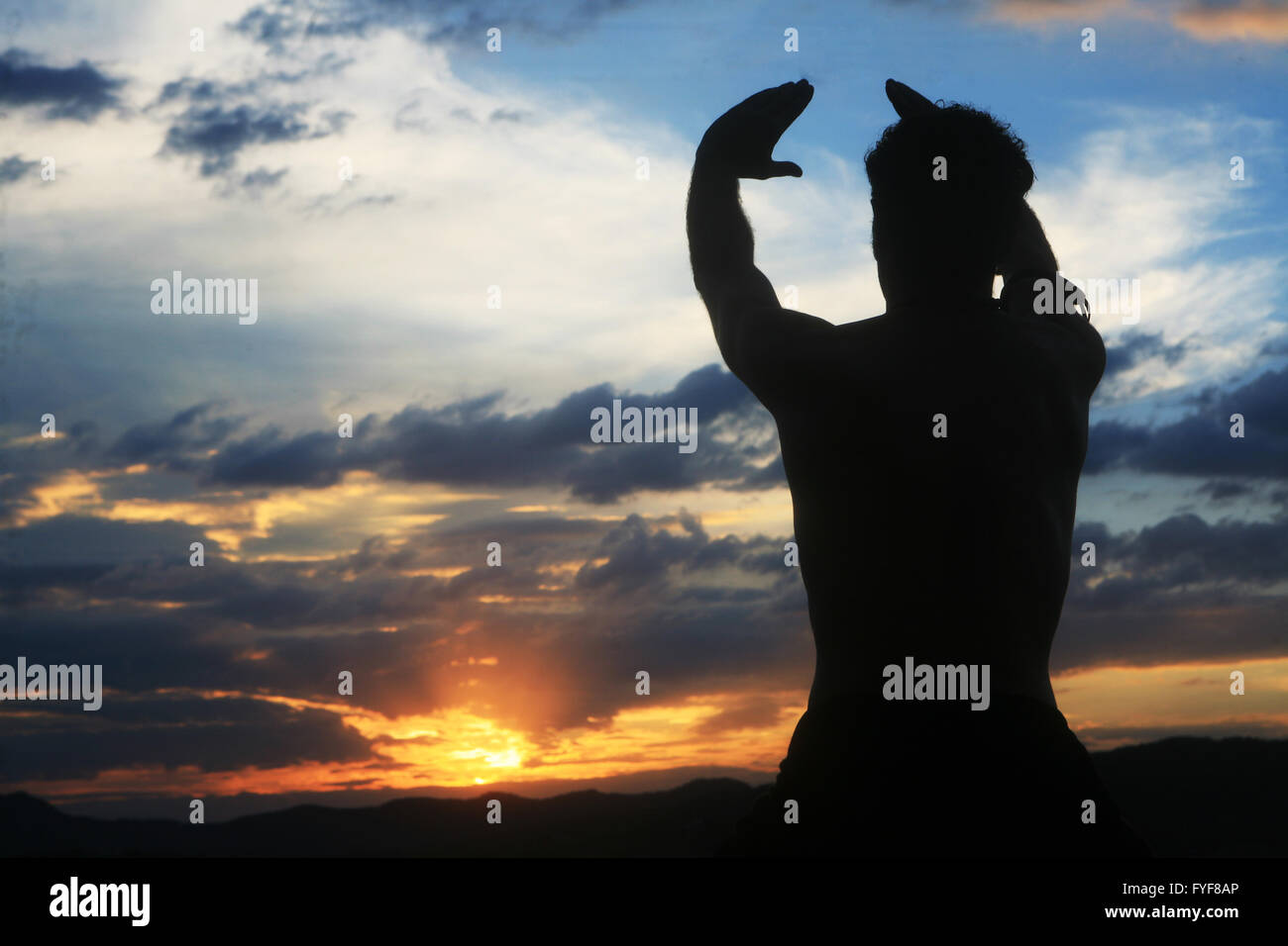 foreign man practicing Tai Chi Stock Photo - Alamy