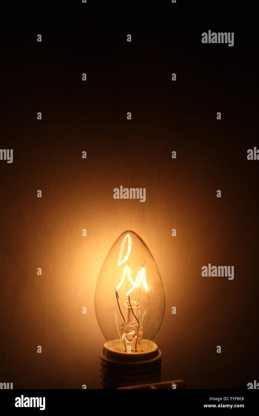 Glowing incandescent light globe hi-res stock photography and images ...