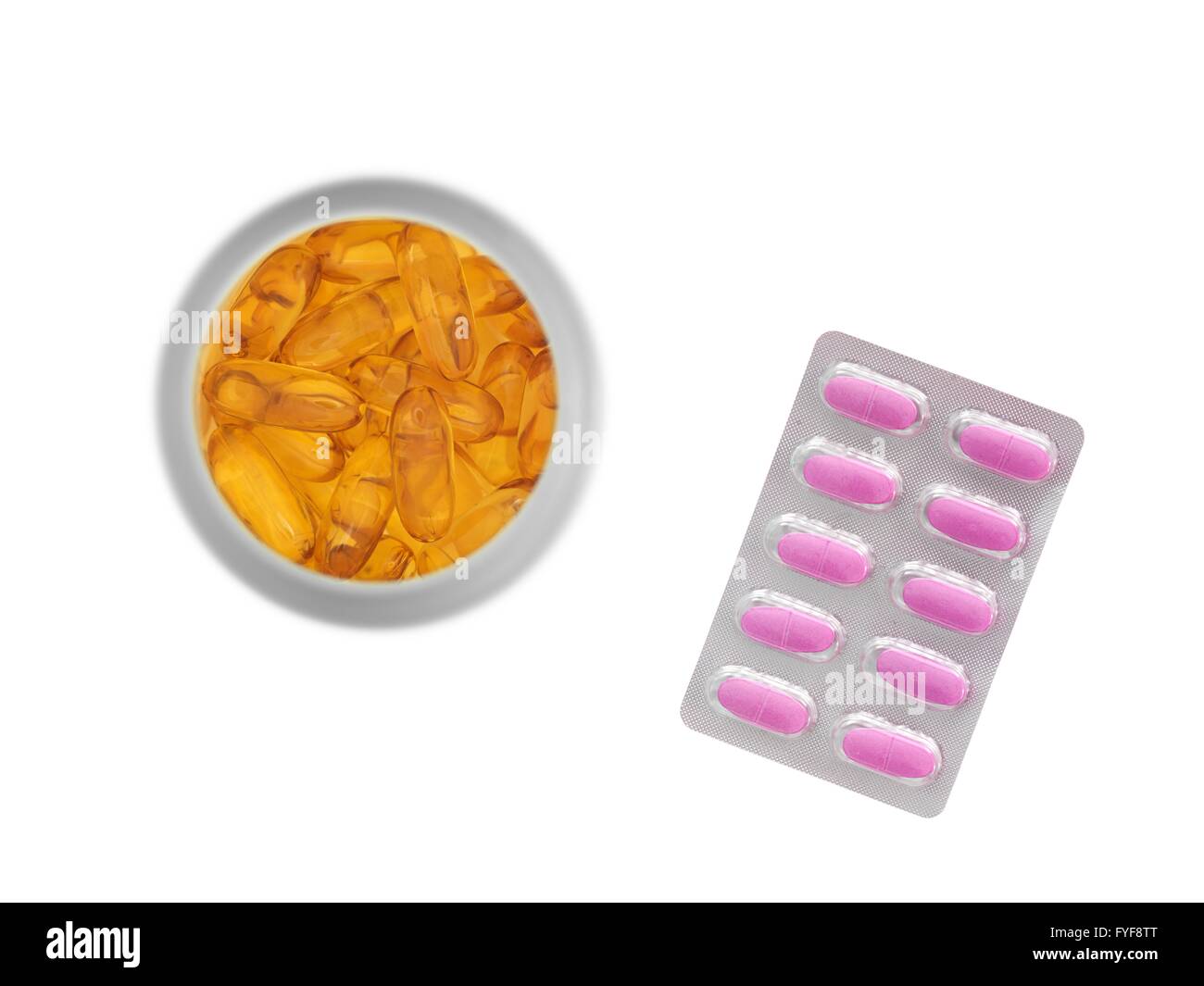 Prescription drugs isolated on a white background Stock Photo - Alamy