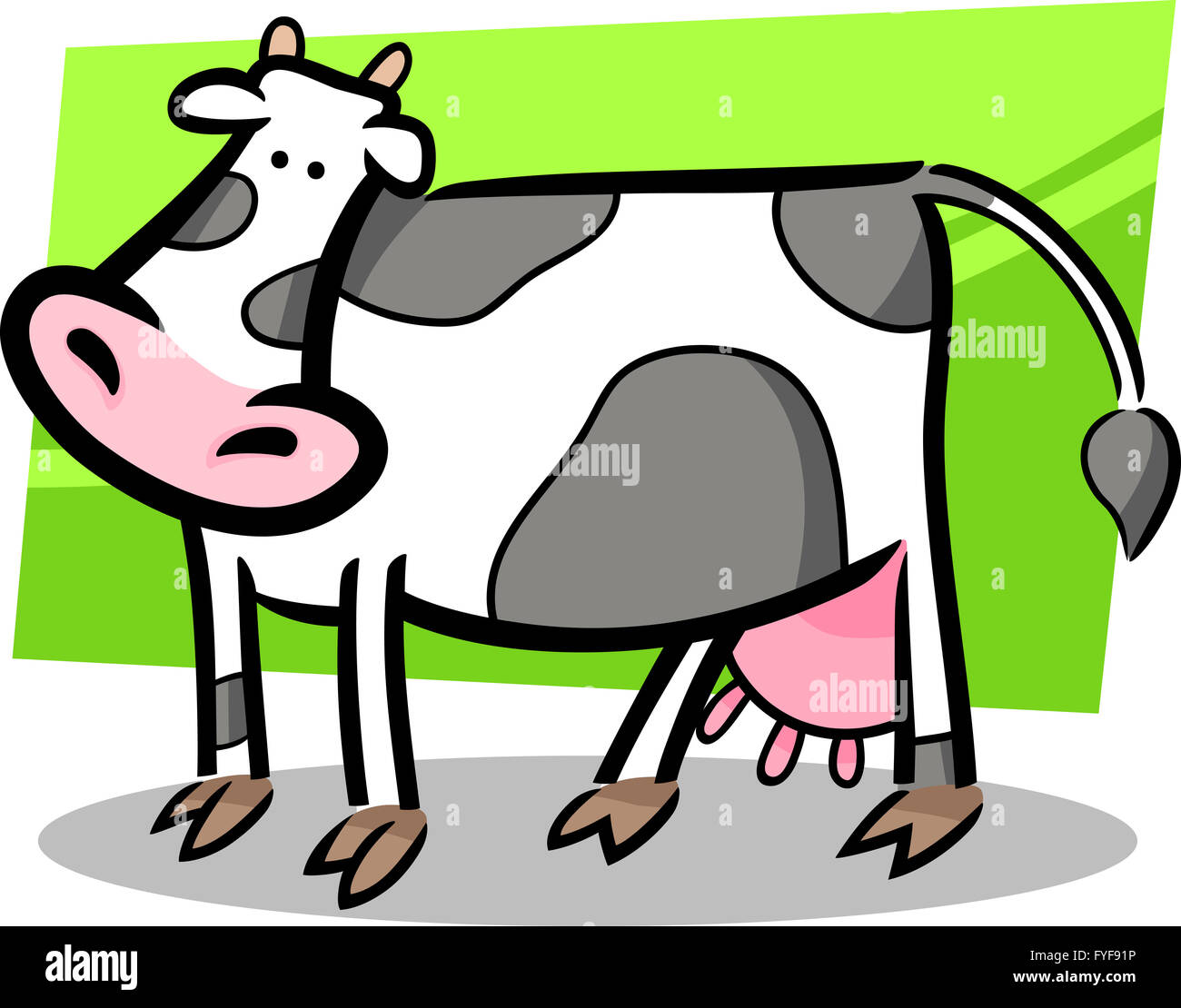 cartoon doodle of farm cow Stock Photo - Alamy