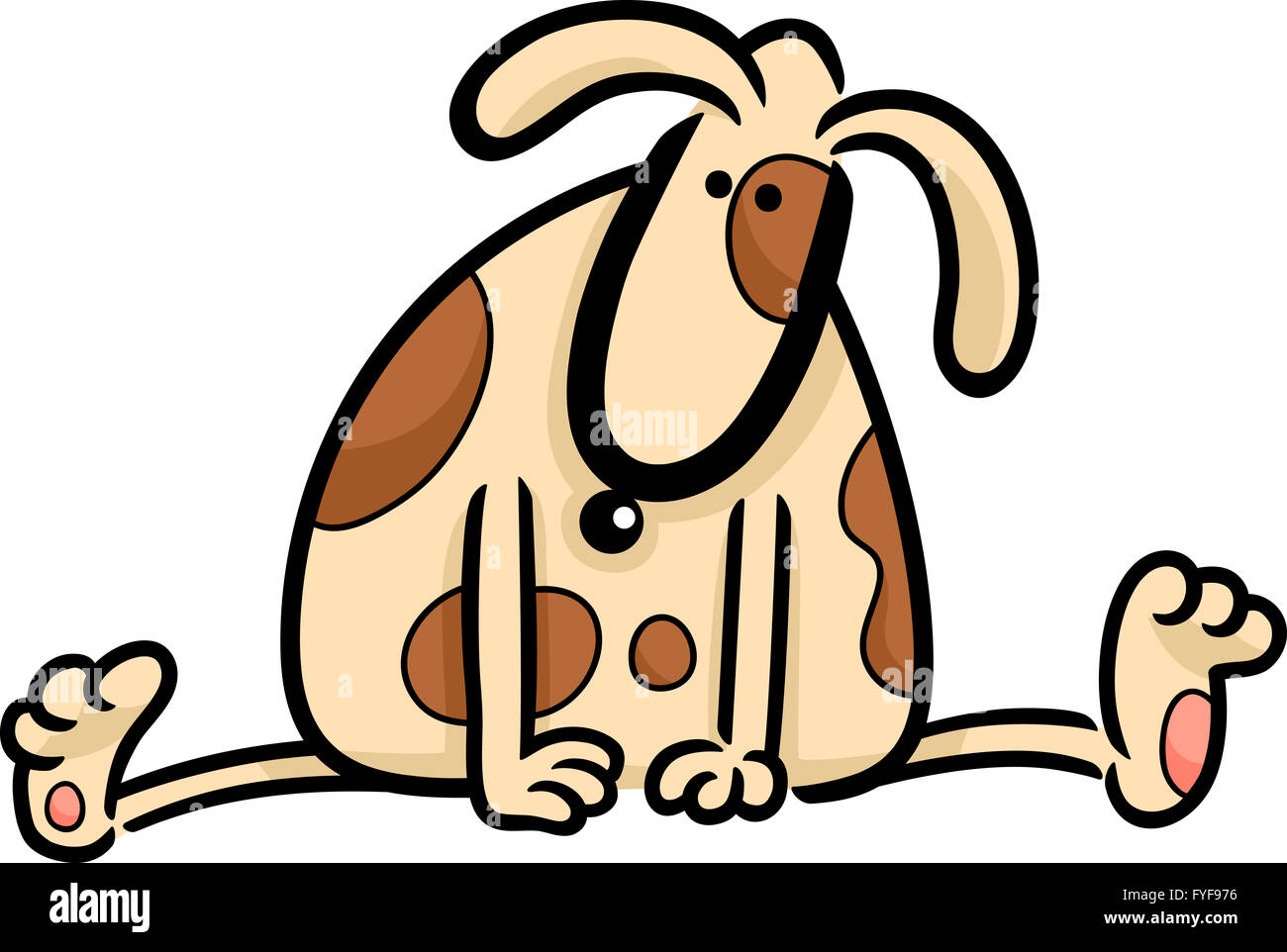 cartoon doodle of cute spotted dog Stock Photo - Alamy