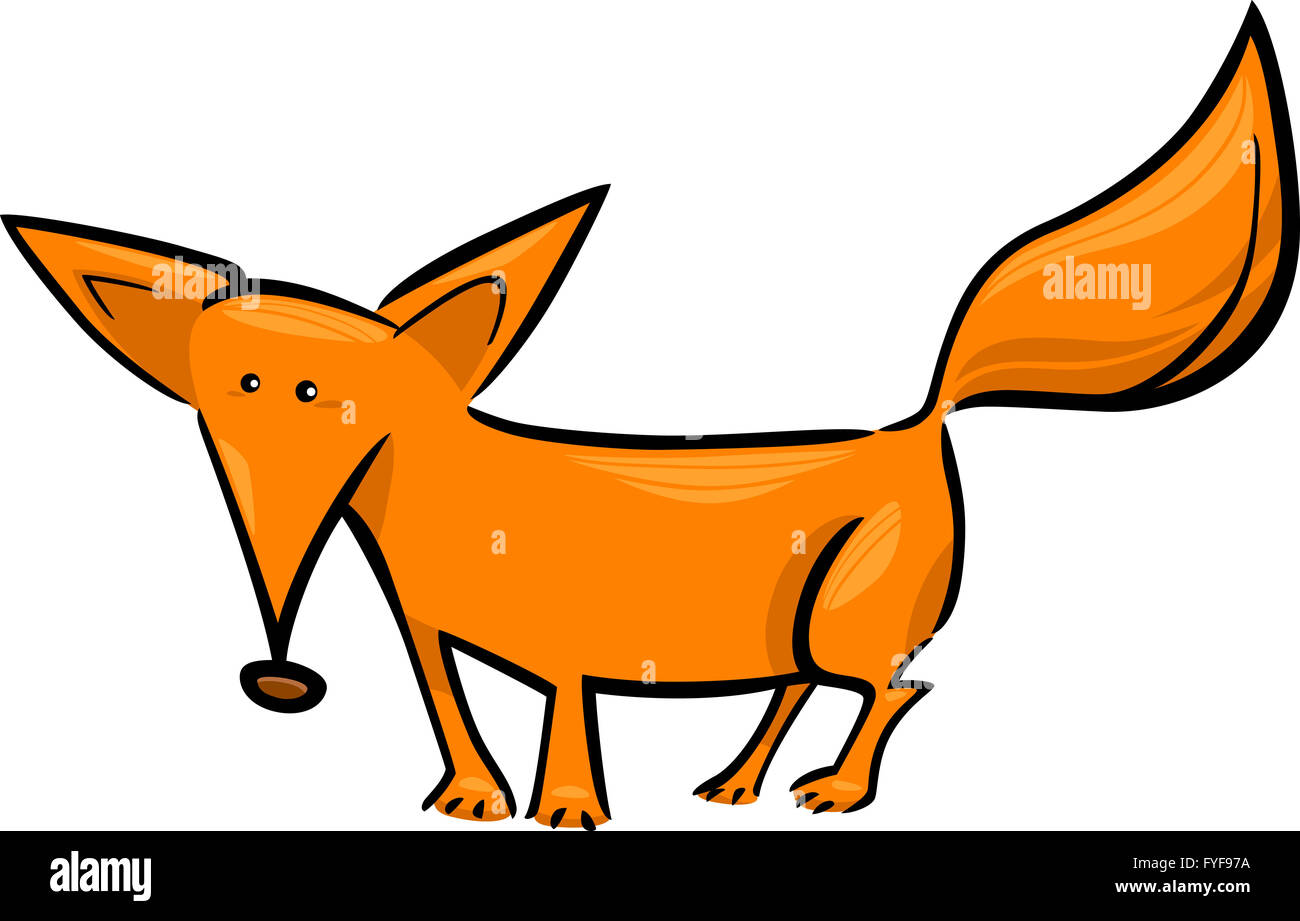 cartoon illustration of red fox Stock Photo - Alamy