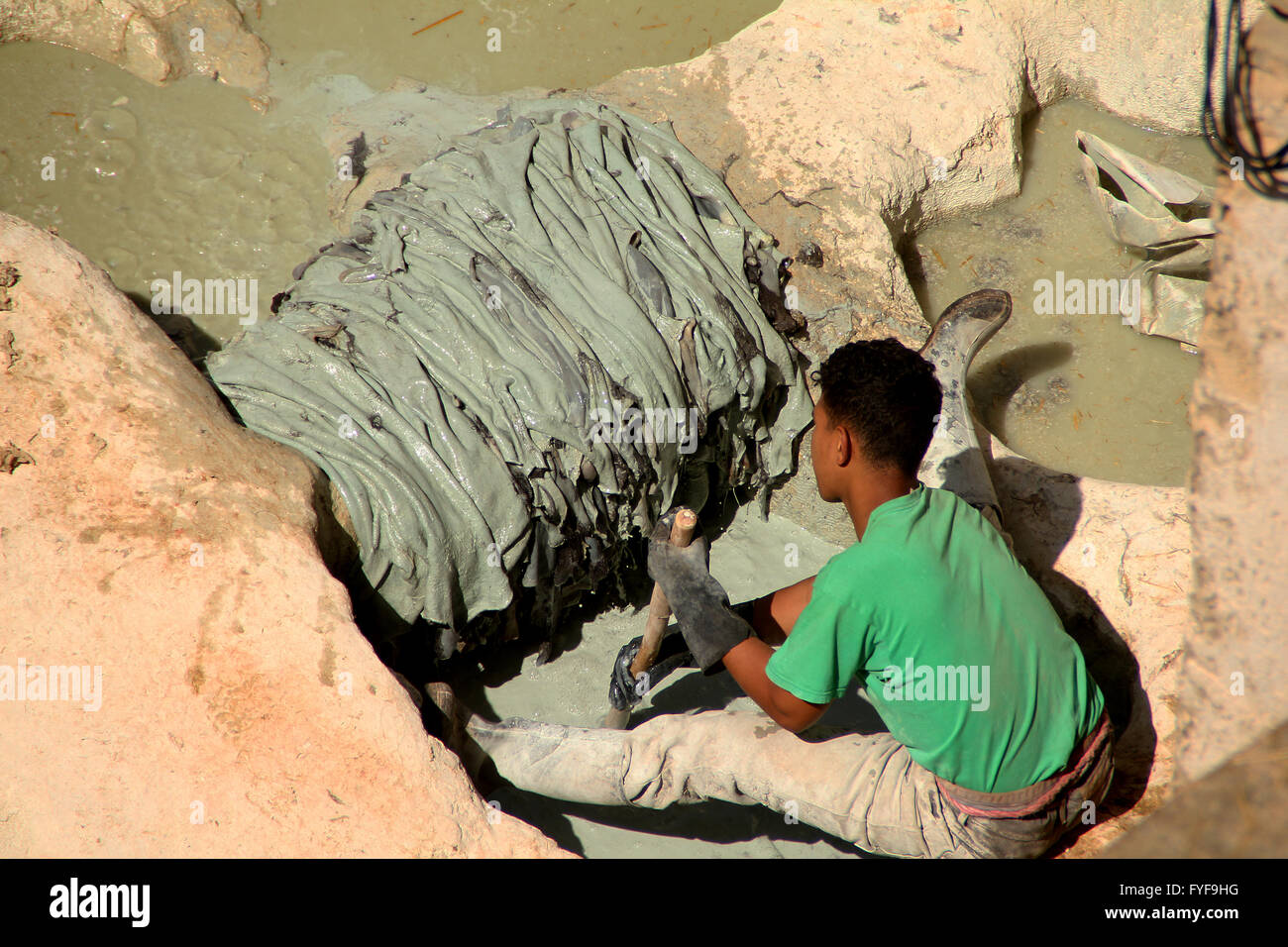 Tanner at work Stock Photo - Alamy