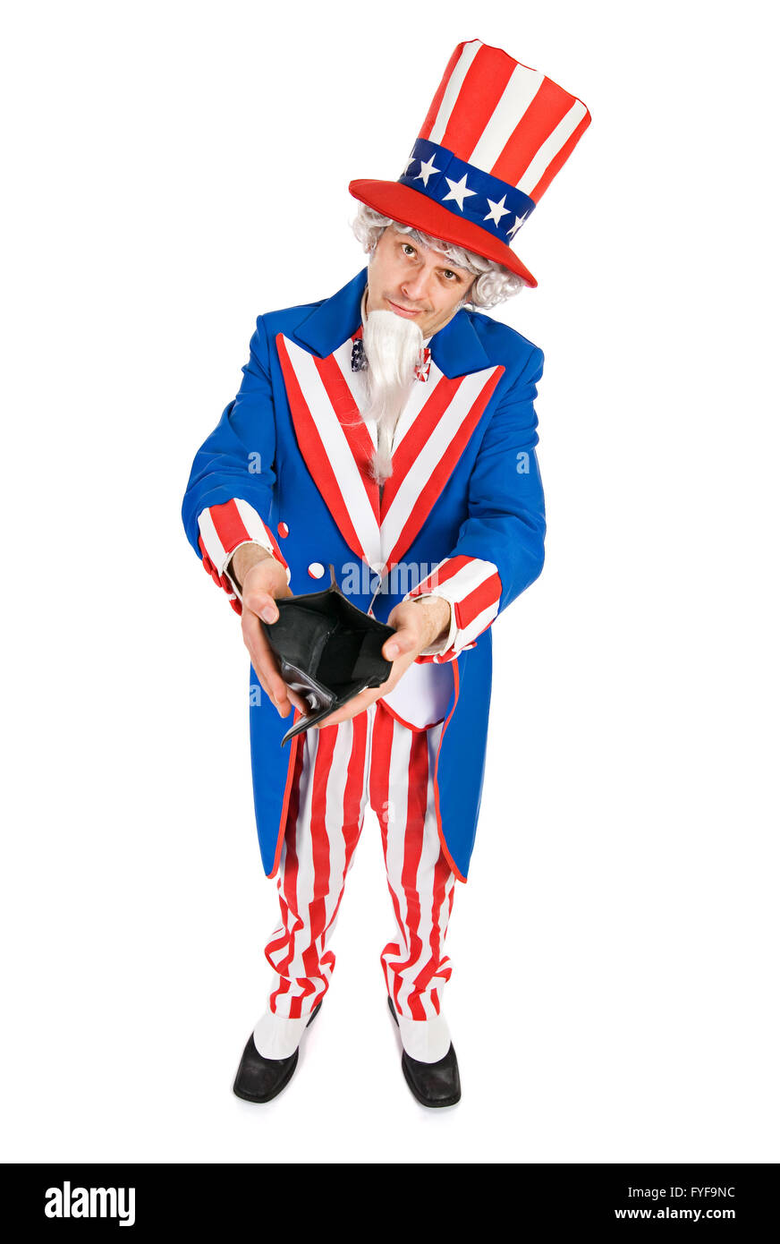 Series with Uncle Sam character in various poses with props Stock Photo ...