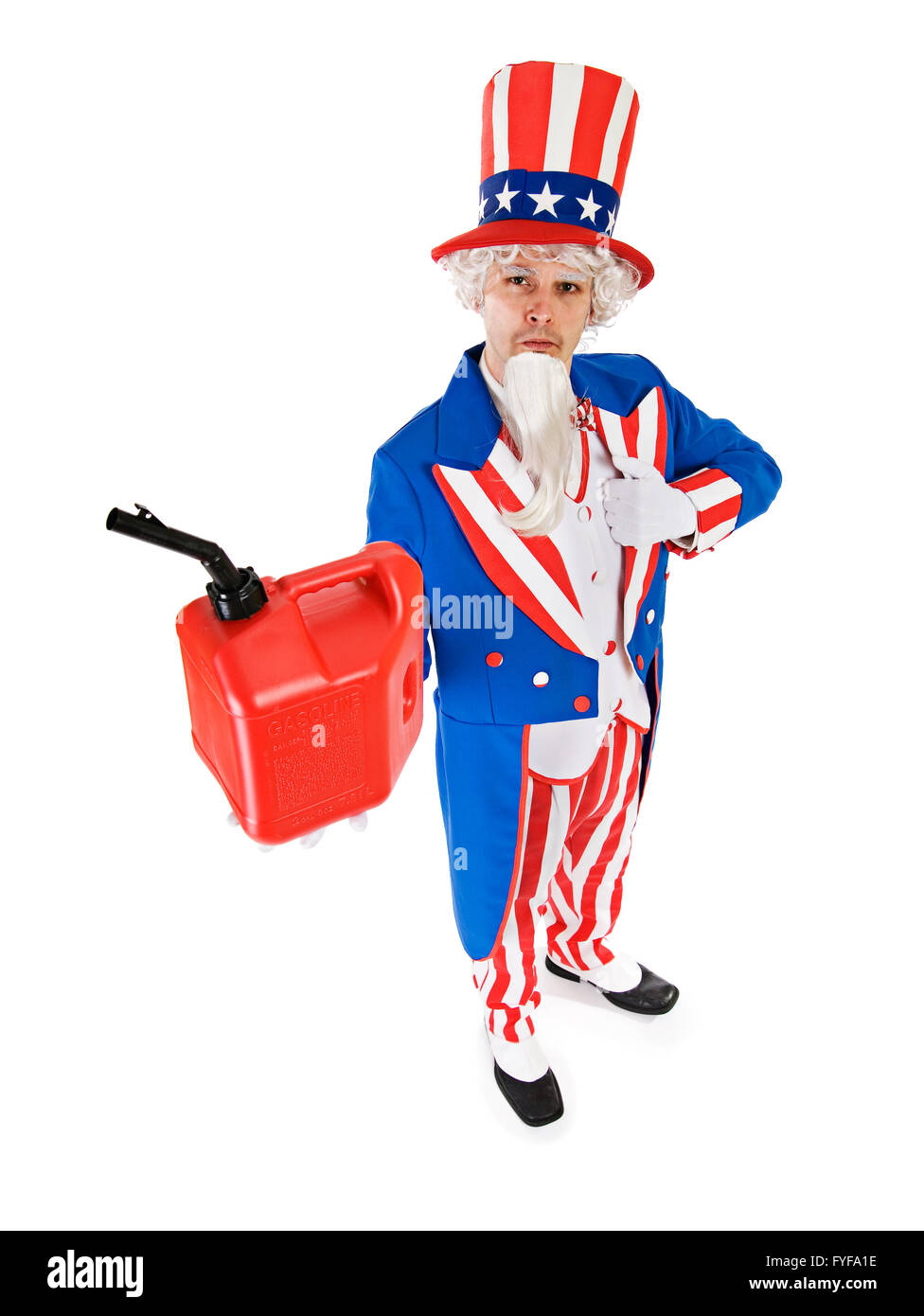 Series with Uncle Sam character in various poses with props Stock Photo ...