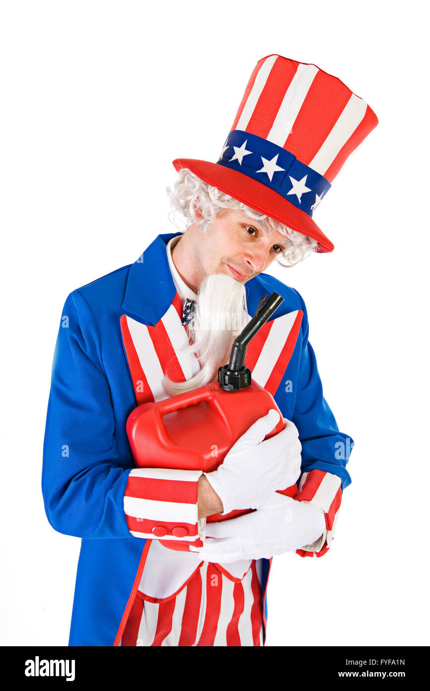 Series with Uncle Sam character in various poses with props Stock Photo ...