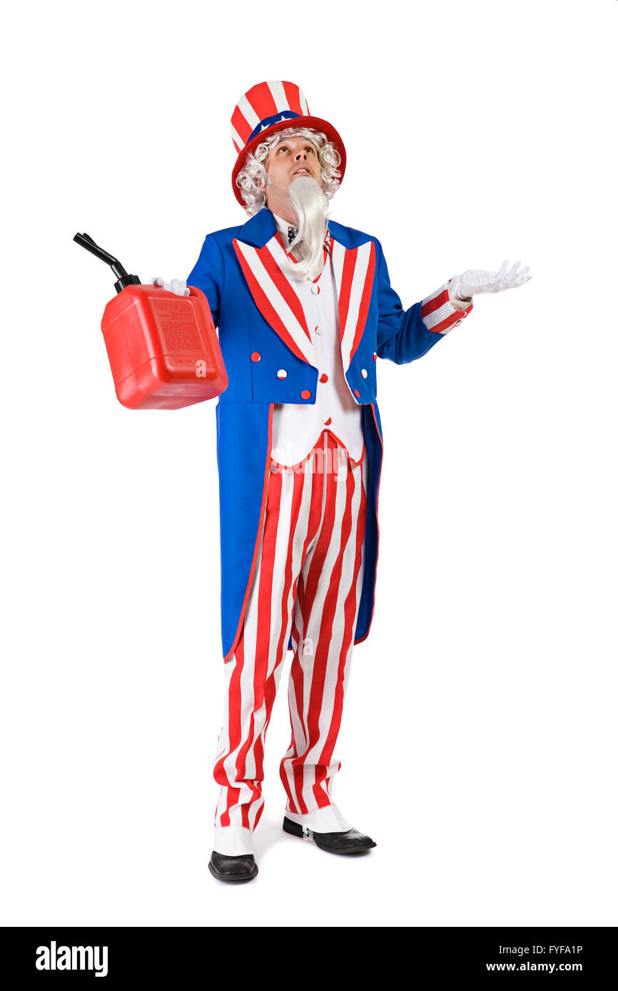 Series with Uncle Sam character in various poses with props Stock Photo ...