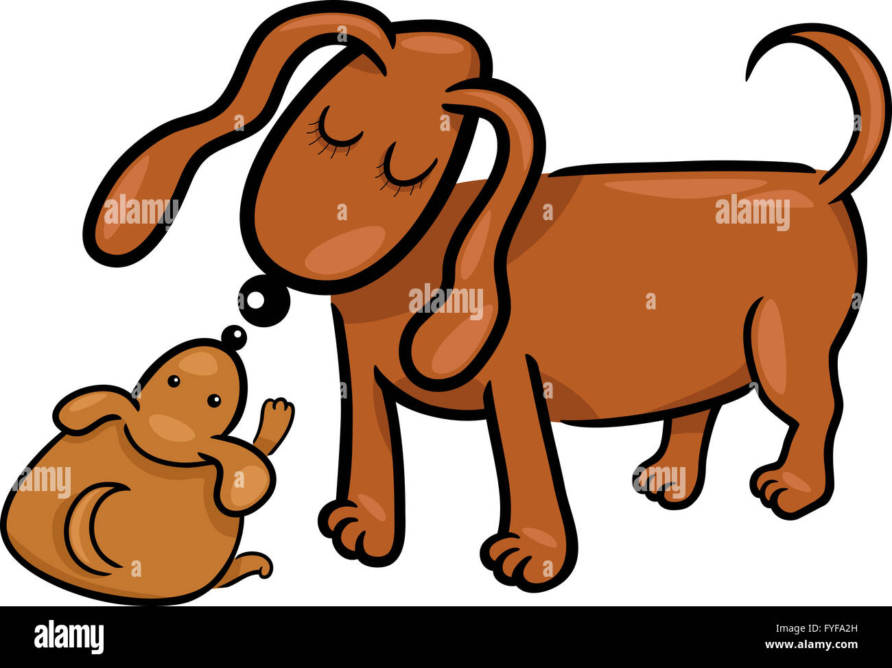 Cartoon puppy dog mom Cut Out Stock Images & Pictures - Alamy