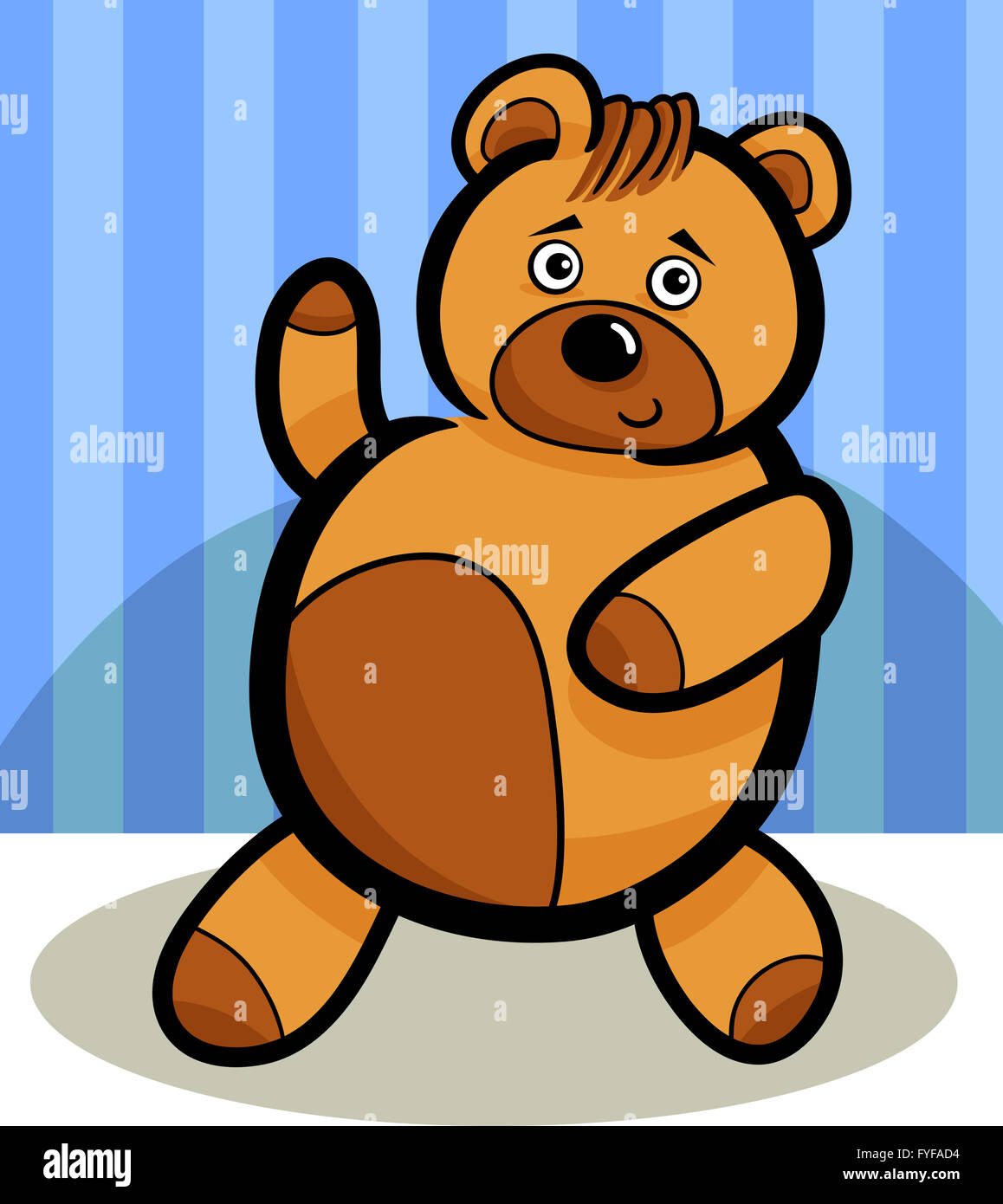 Cartoon Cute Teddy Bear Stock Photo - Alamy