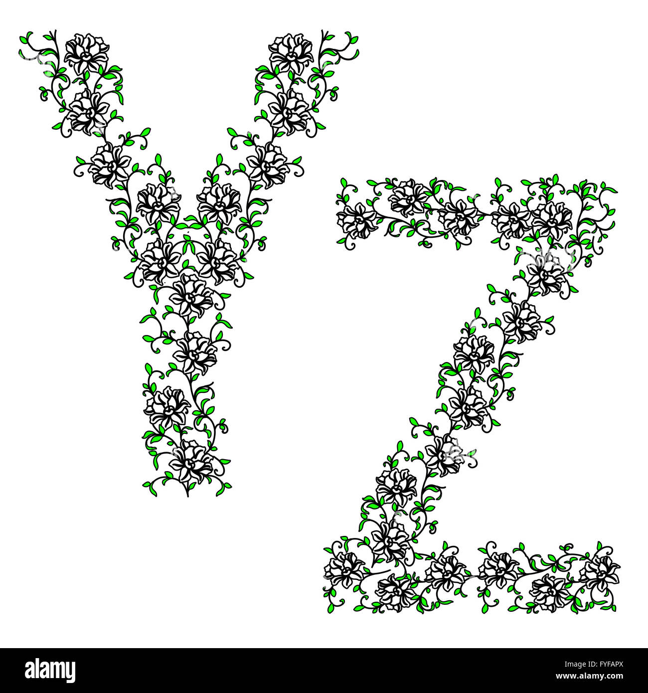 English alphabet black vector Cut Out Stock Images & Pictures - Alamy