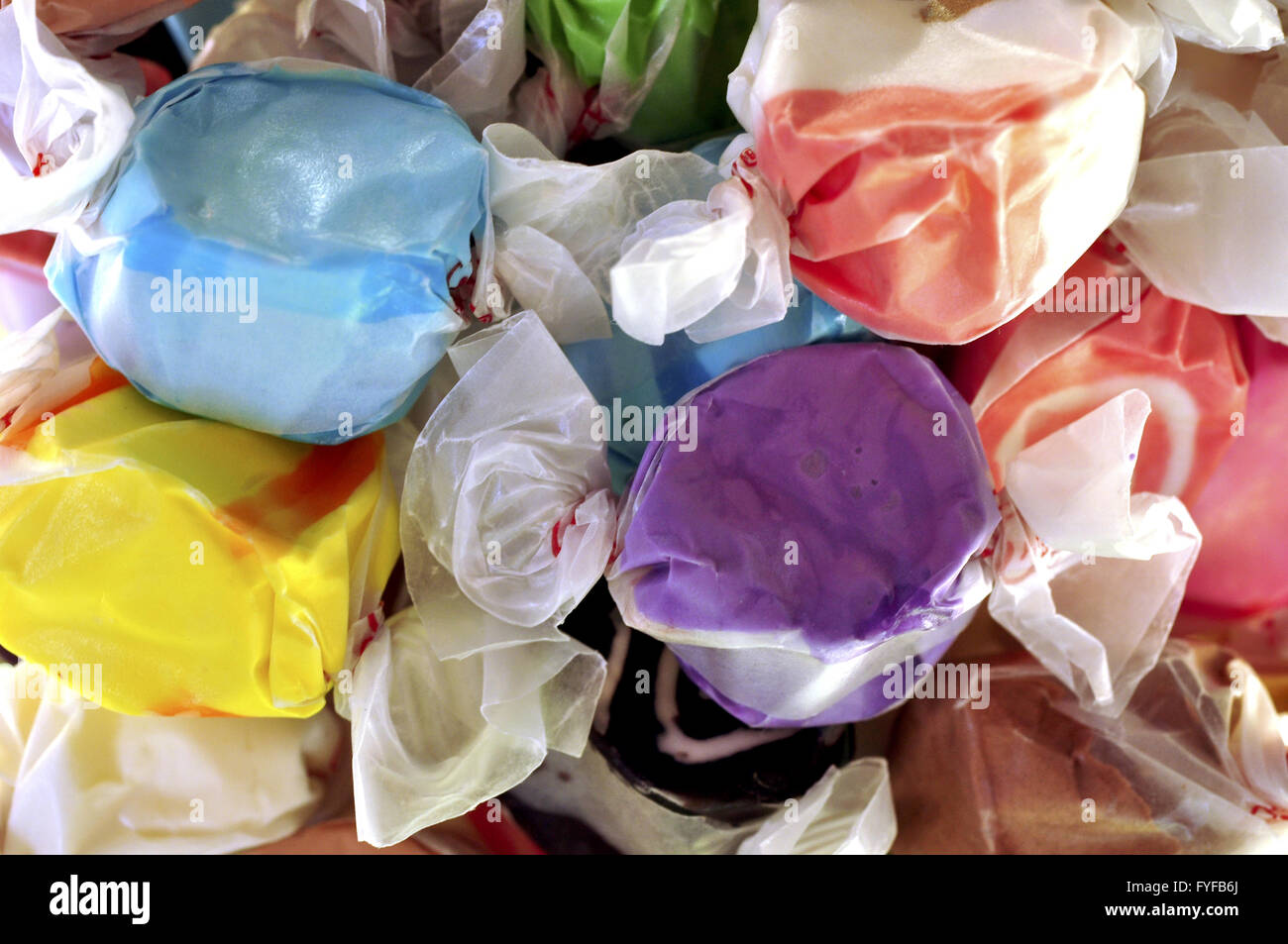 Wrapped Taffee Candy Stock Photo - Alamy
