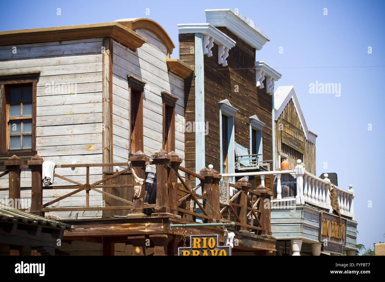 far west several buildings view Stock Photo - Alamy
