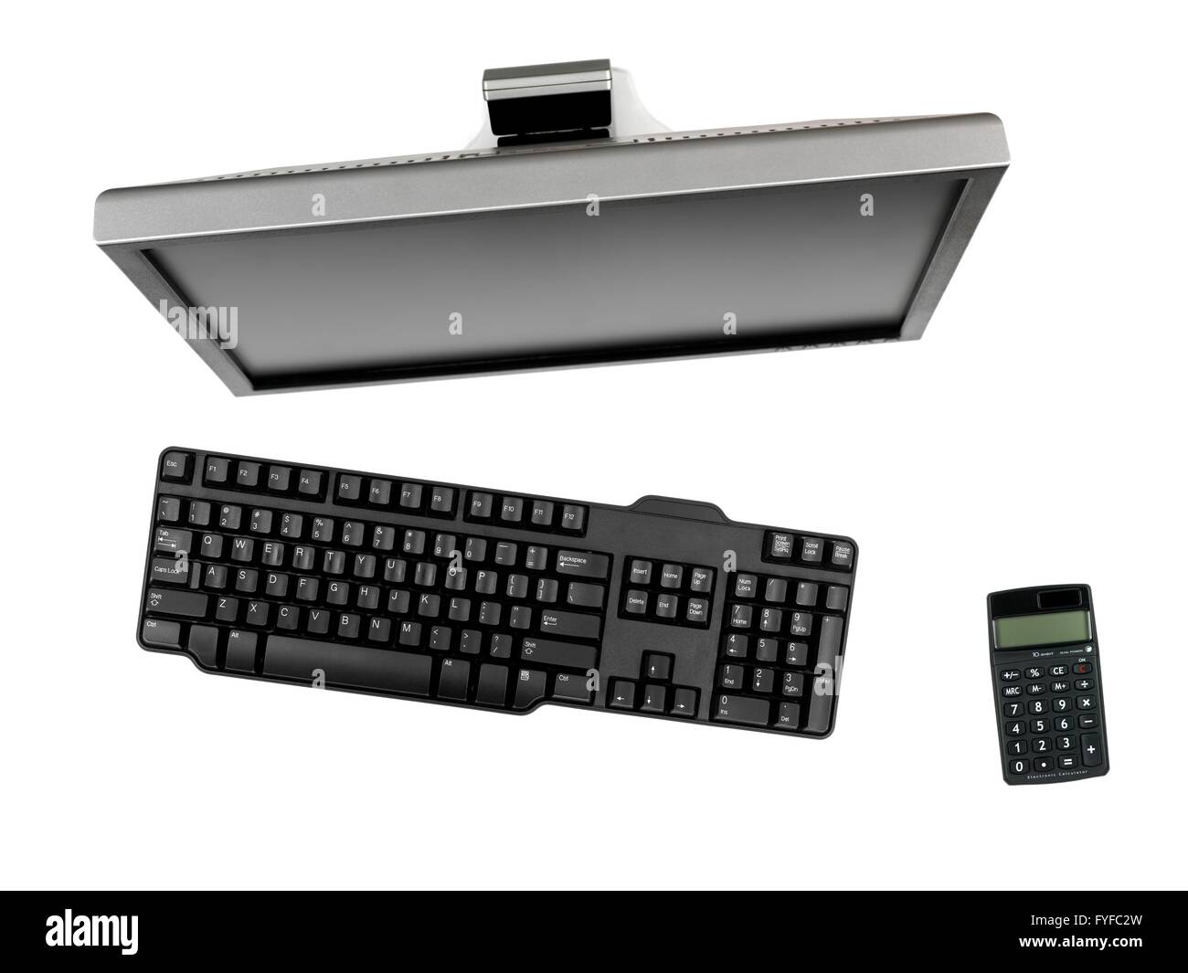 Computer componentsisolated against a white background Stock Photo - Alamy