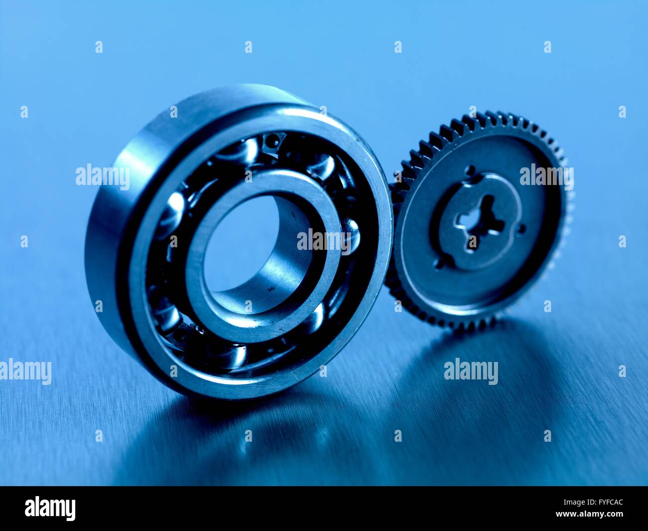 Industrial components isolated against a silver background Stock Photo ...