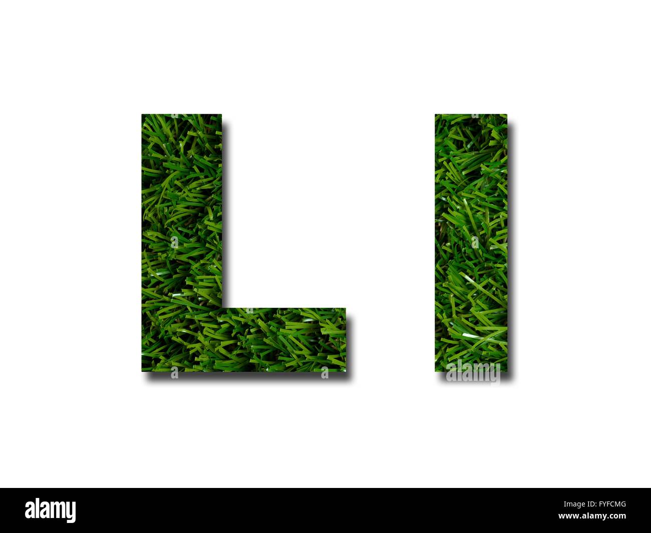 Green sign and white letters Cut Out Stock Images & Pictures - Alamy