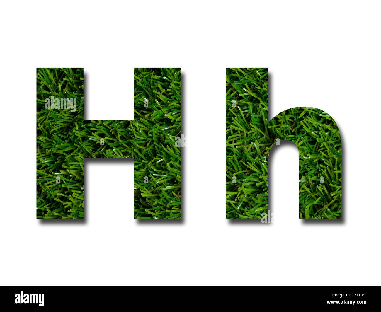 Cutout letters of the alphabet made from grass Stock Photo - Alamy