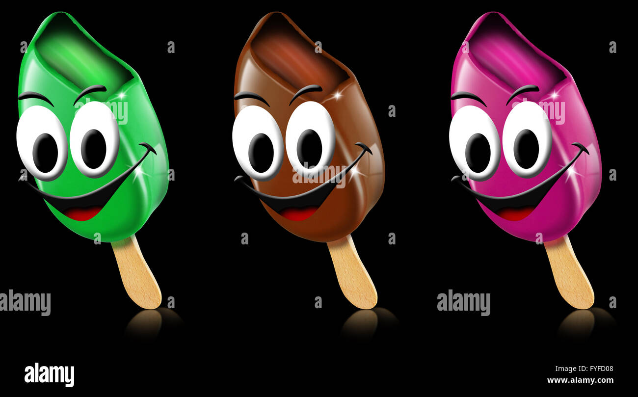 Cartoon ice creams hi-res stock photography and images - Alamy