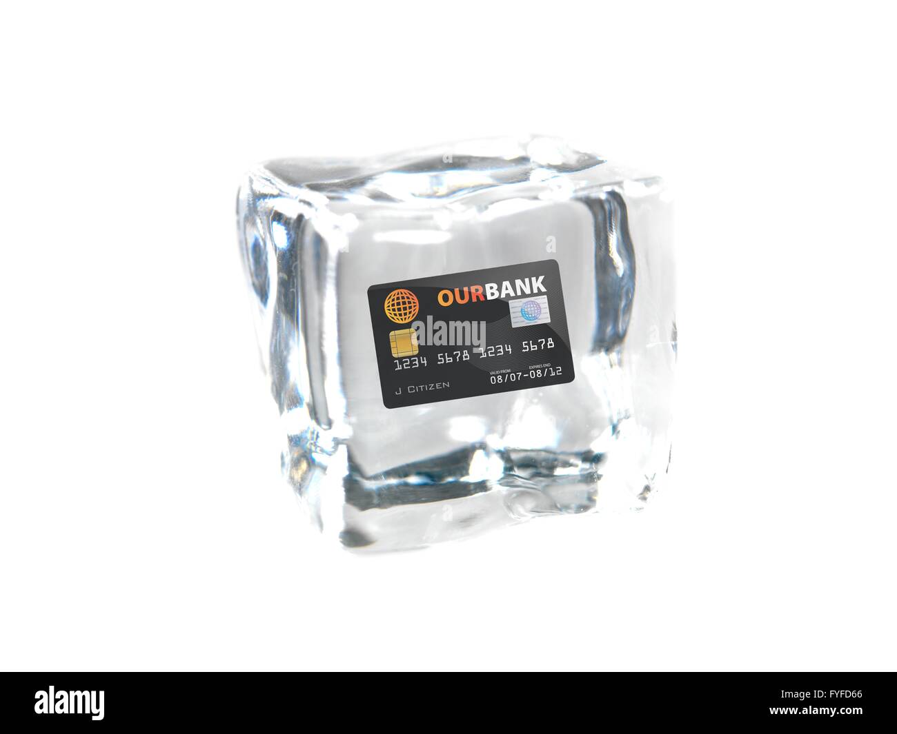 Clean ice with credit card hi-res stock photography and images - Alamy