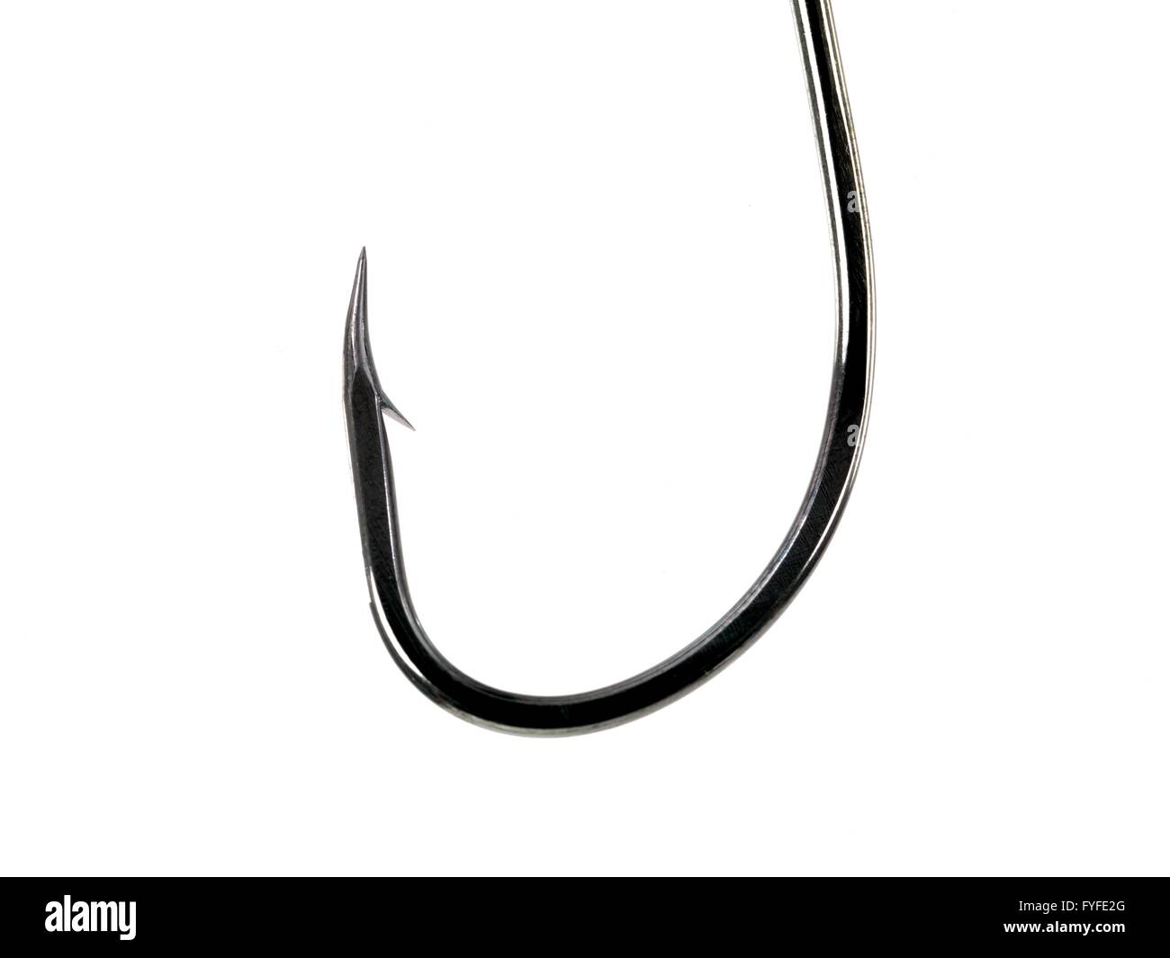 A fishing hook isolated against a white background Stock Photo - Alamy