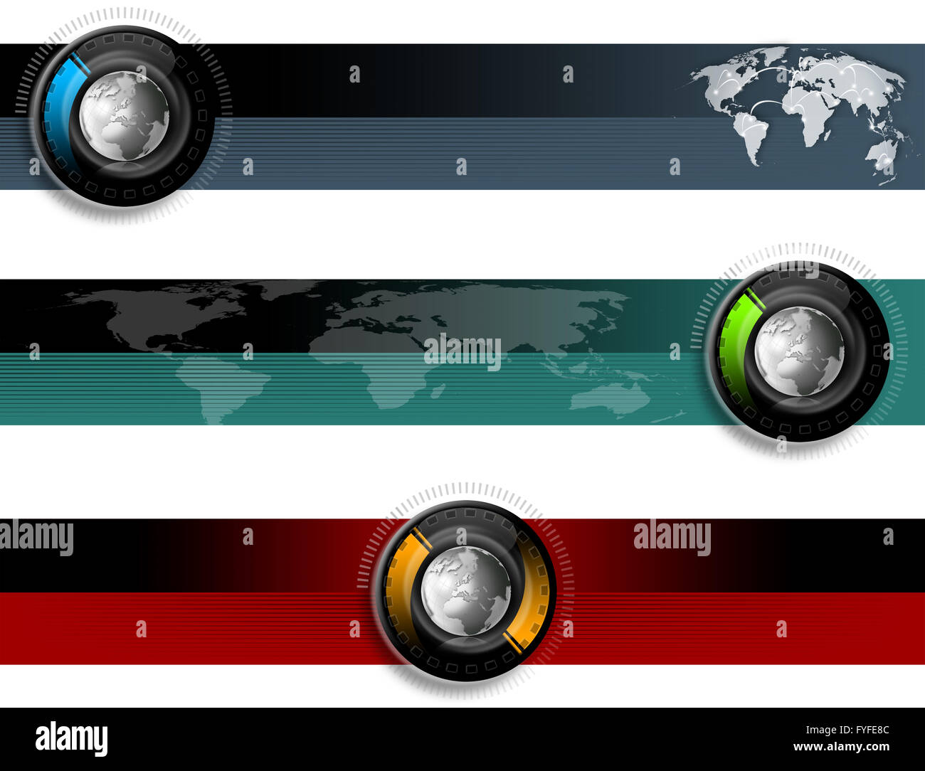 World web banner collection Stock Photo - Alamy