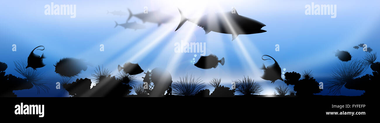 Sea abyss landscape Stock Photo - Alamy