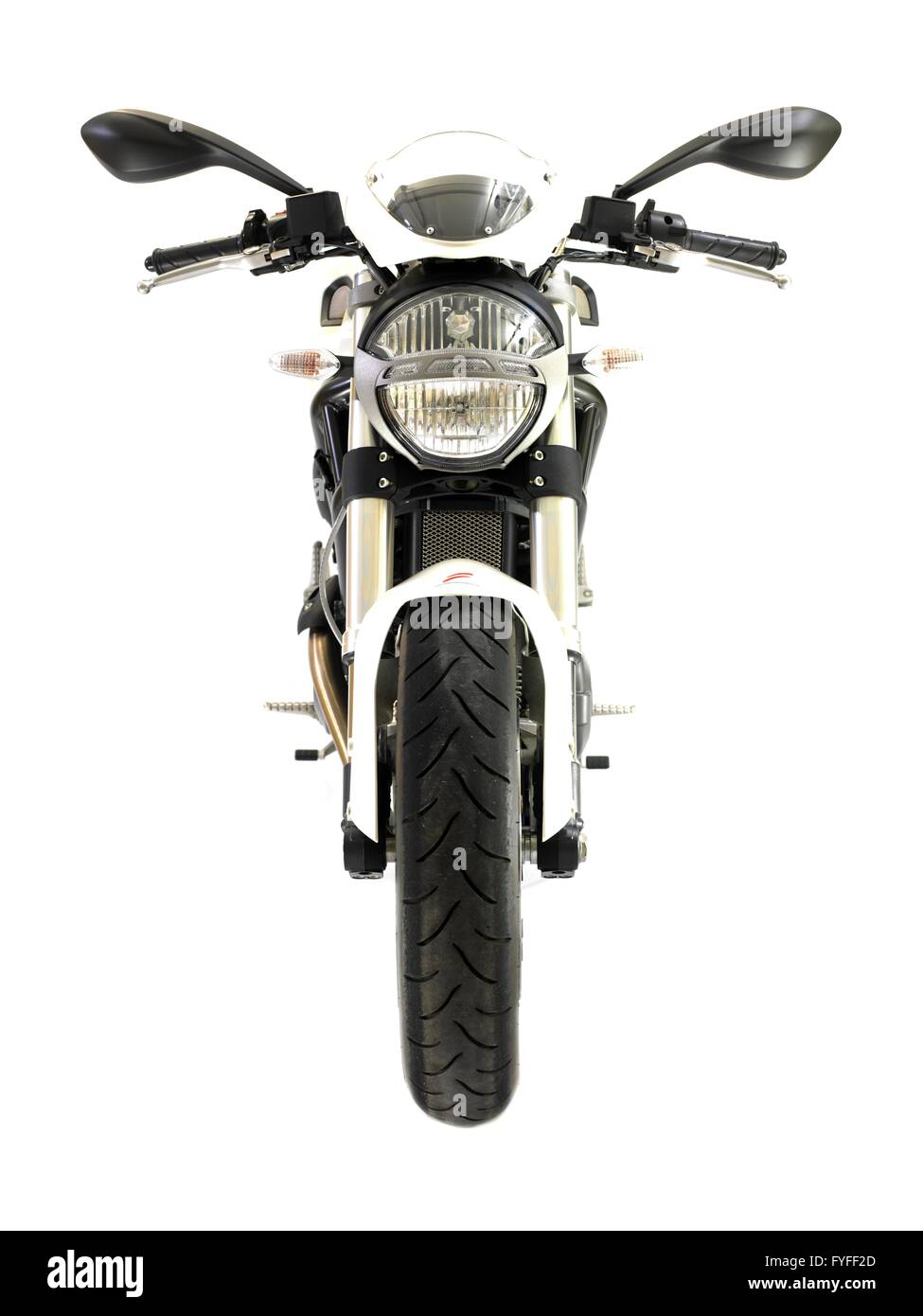 A motorcycle isolated against a white background Stock Photo - Alamy