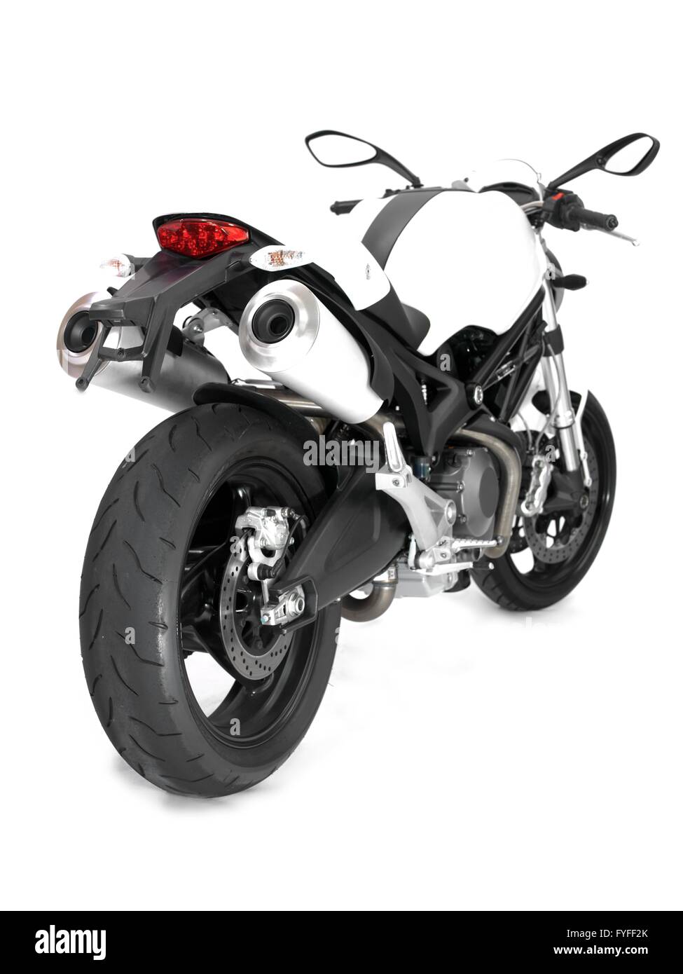 A motorcycle isolated against a white background Stock Photo - Alamy