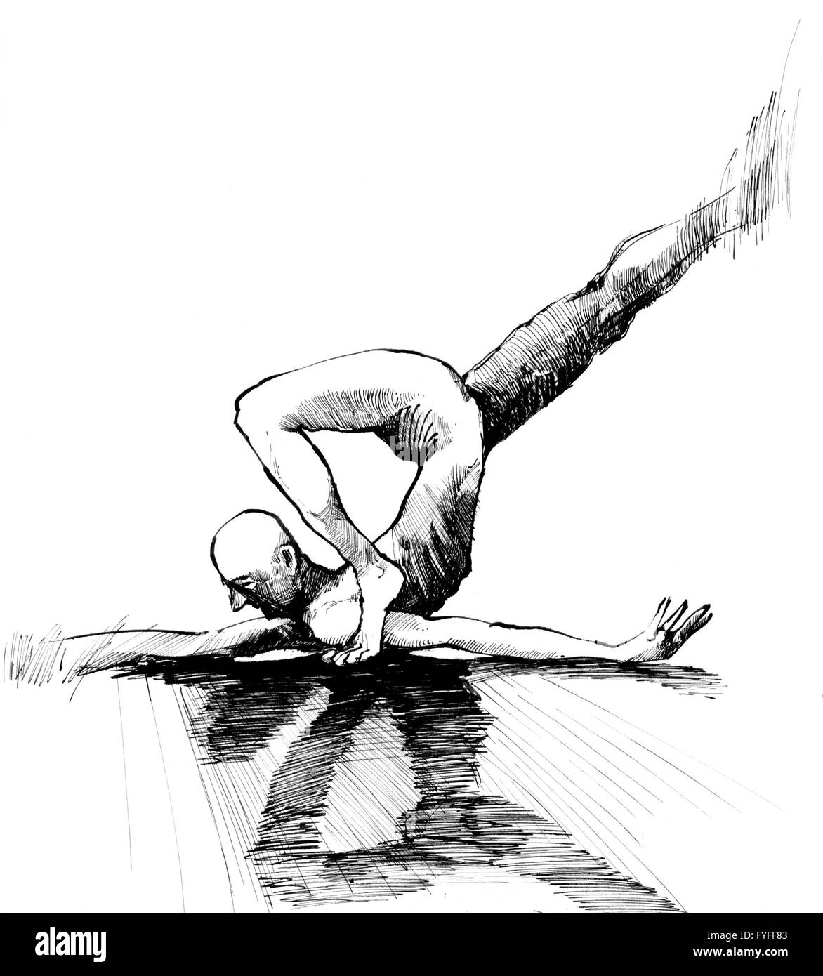 An acrobat Black and White Stock Photos & Images - Alamy