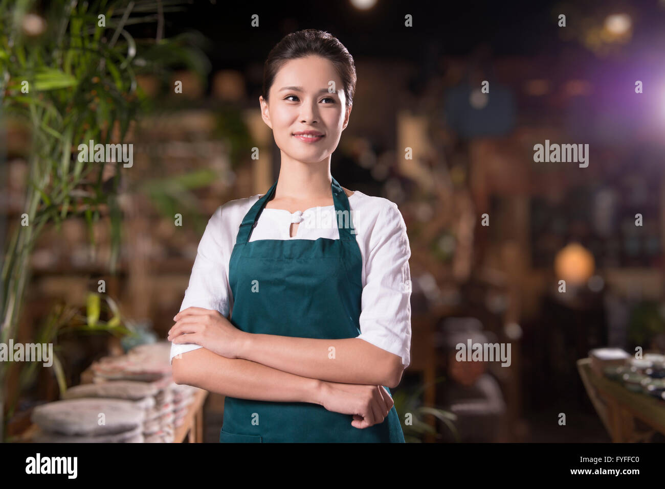 Tea house owner Stock Photo - Alamy