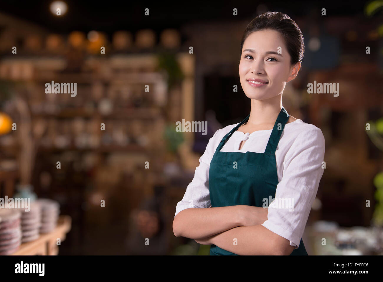 Tea house owner Stock Photo - Alamy