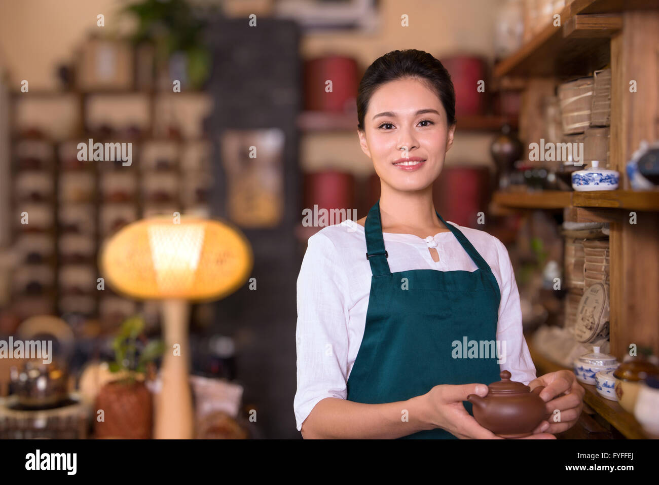 Tea house owner Stock Photo - Alamy