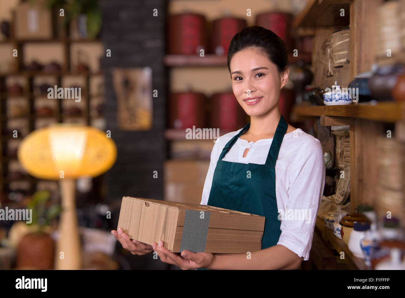Tea house owner Stock Photo - Alamy