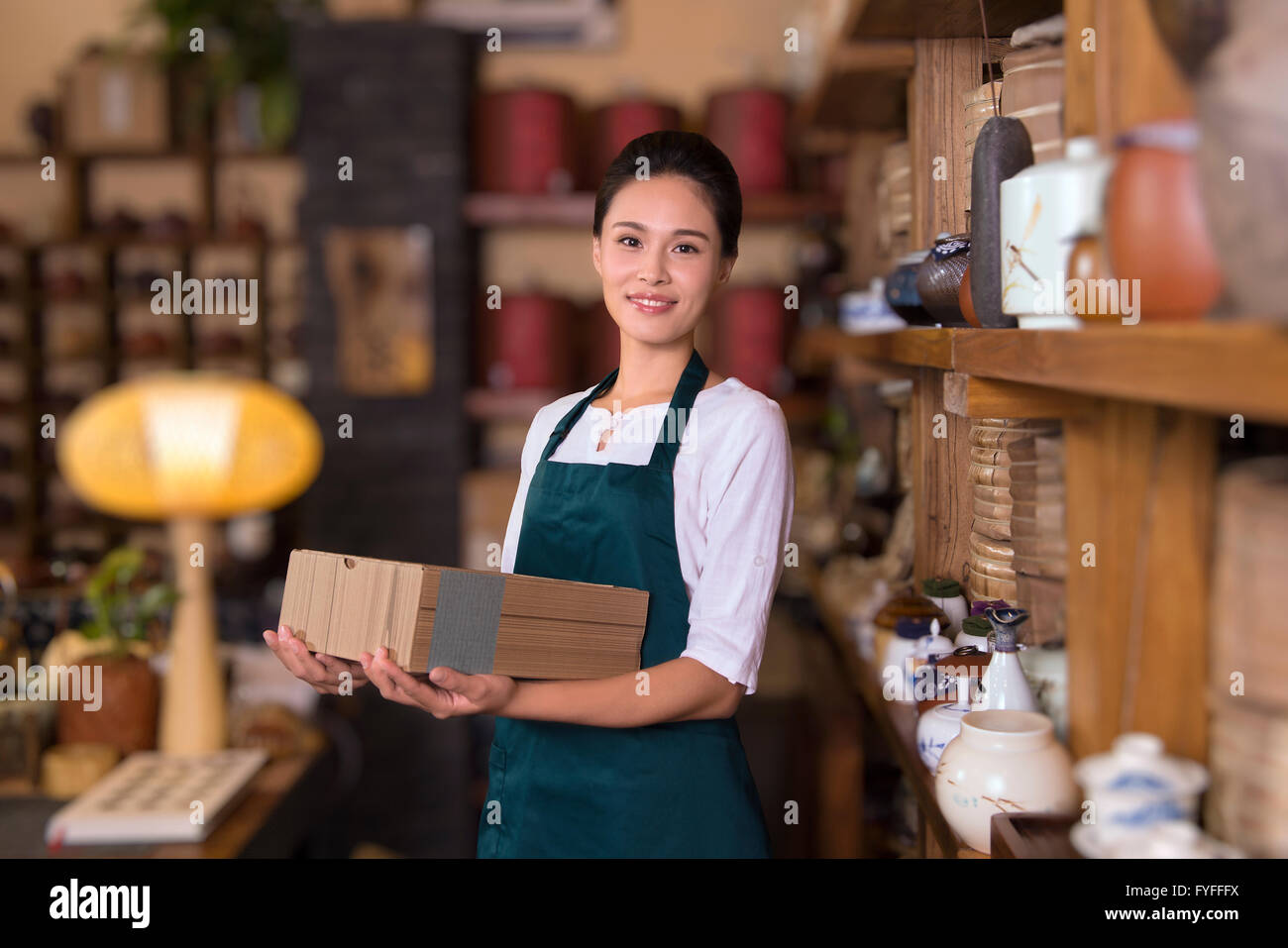 Tea house owner Stock Photo - Alamy