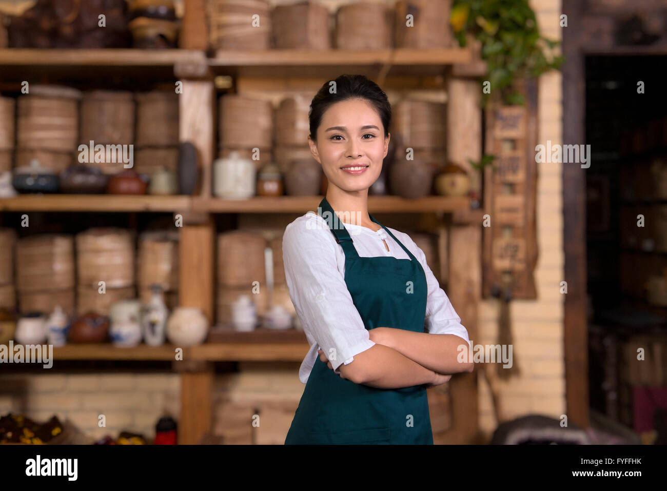 Tea house owner Stock Photo - Alamy